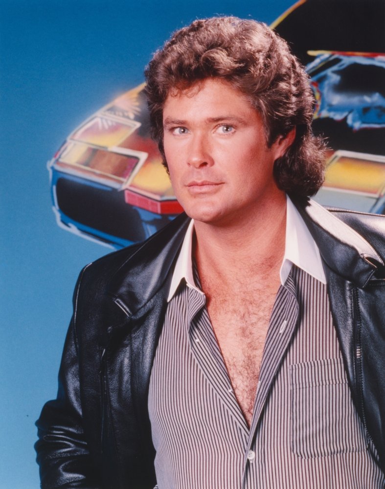 Amazon.com: Posterazzi David Hasselhoff Portrait in Black Leather ...