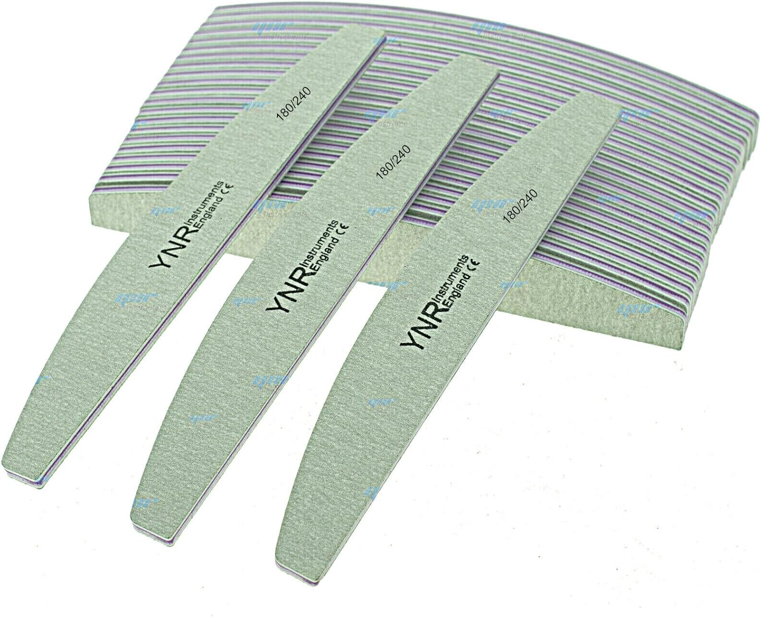 Professional Nail Files Double Sided Emery Board(180/240 Grit) Nail ...