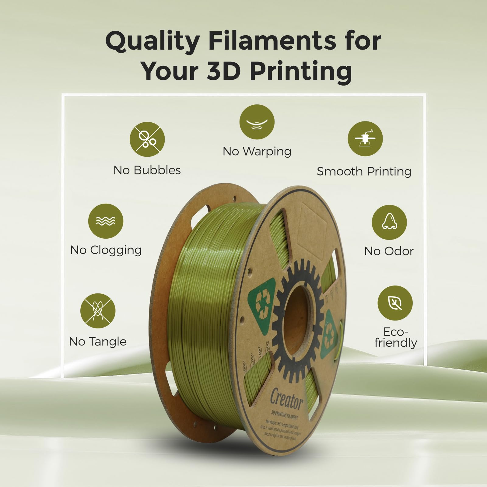 Snapklik.com : Creator Silk PLA 3D Printer Filament, Shiny Silk PLA ...