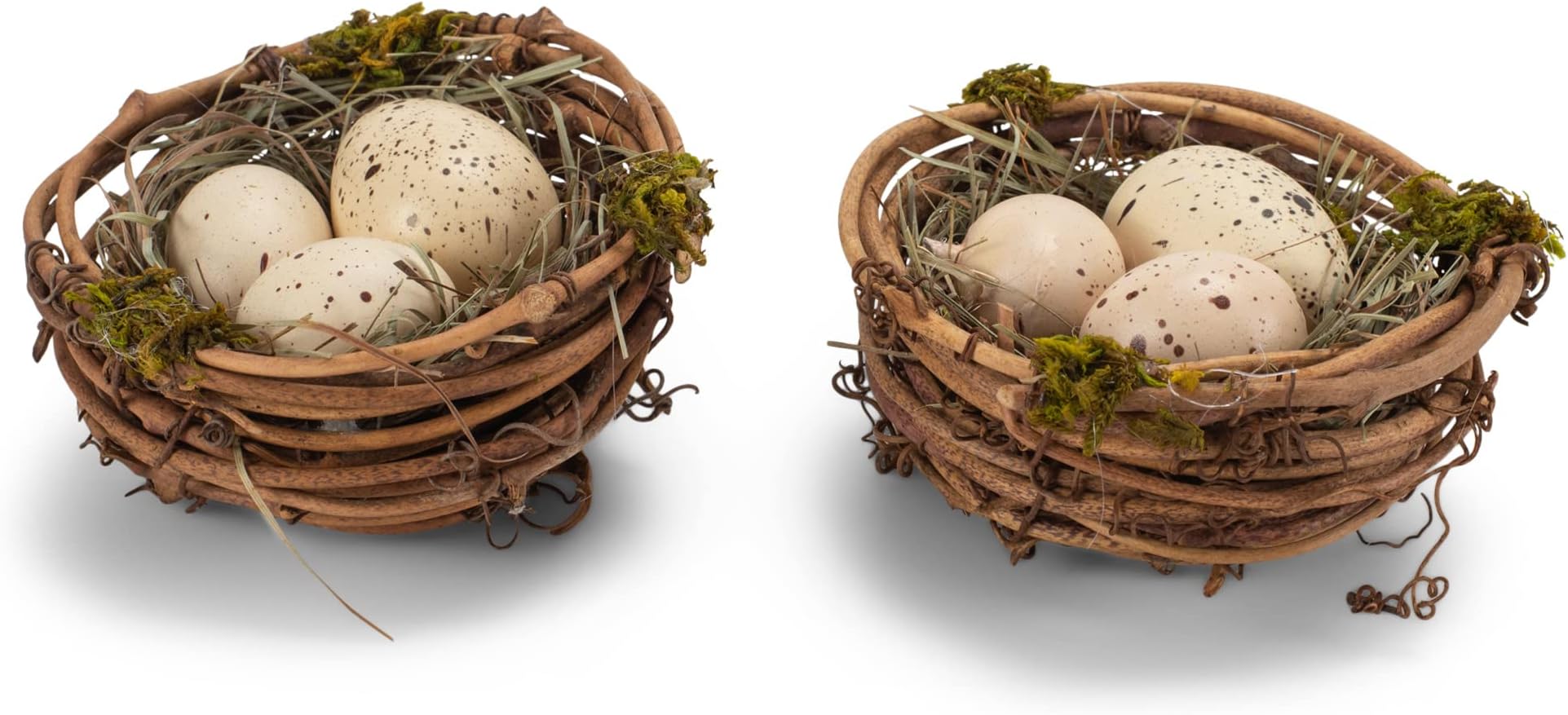 Amazon.com: Nature Vibe Sisal Bird Nest Easter Decor,Set of 3 Lifelike ...