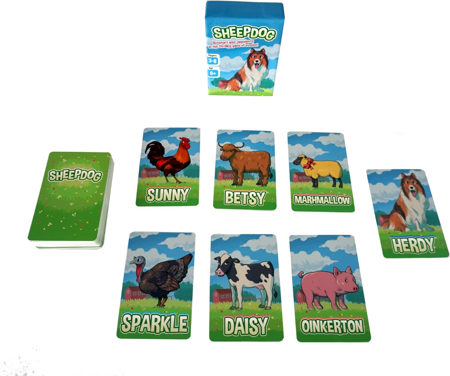 SHEEPDOG Matching Animal Pairs Card Game for Kids, Ages 6 And Over ...