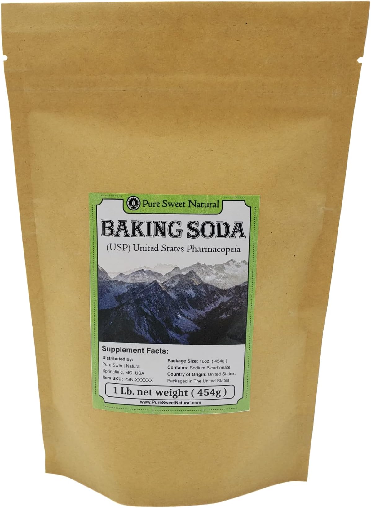 Amazon.com : Pure Sweet Natural Baking Soda One Pound : Grocery ...