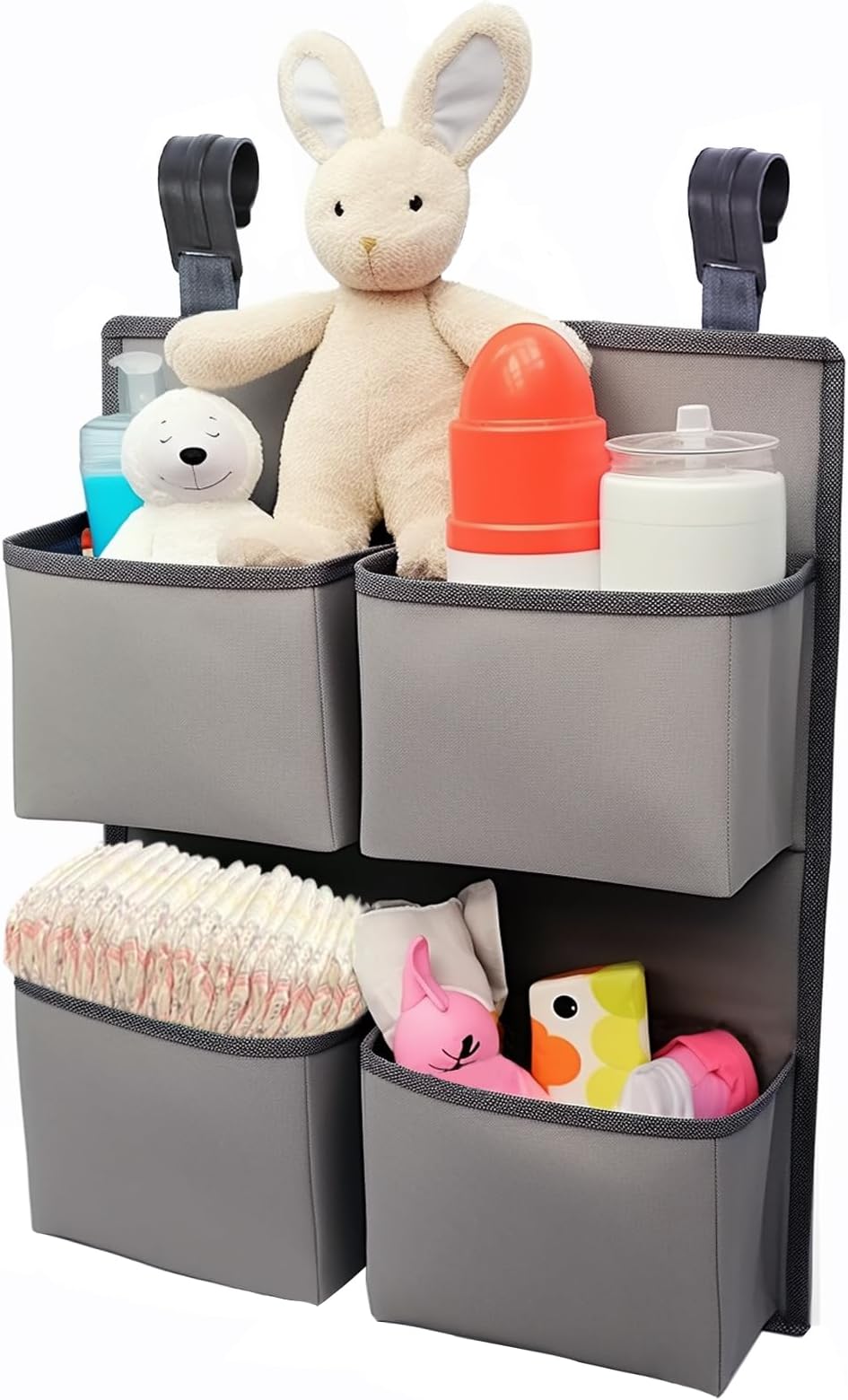 Amazon.com: KIKJOK Hanging Diaper Caddy Organizer for Crib/Wall –Diaper ...
