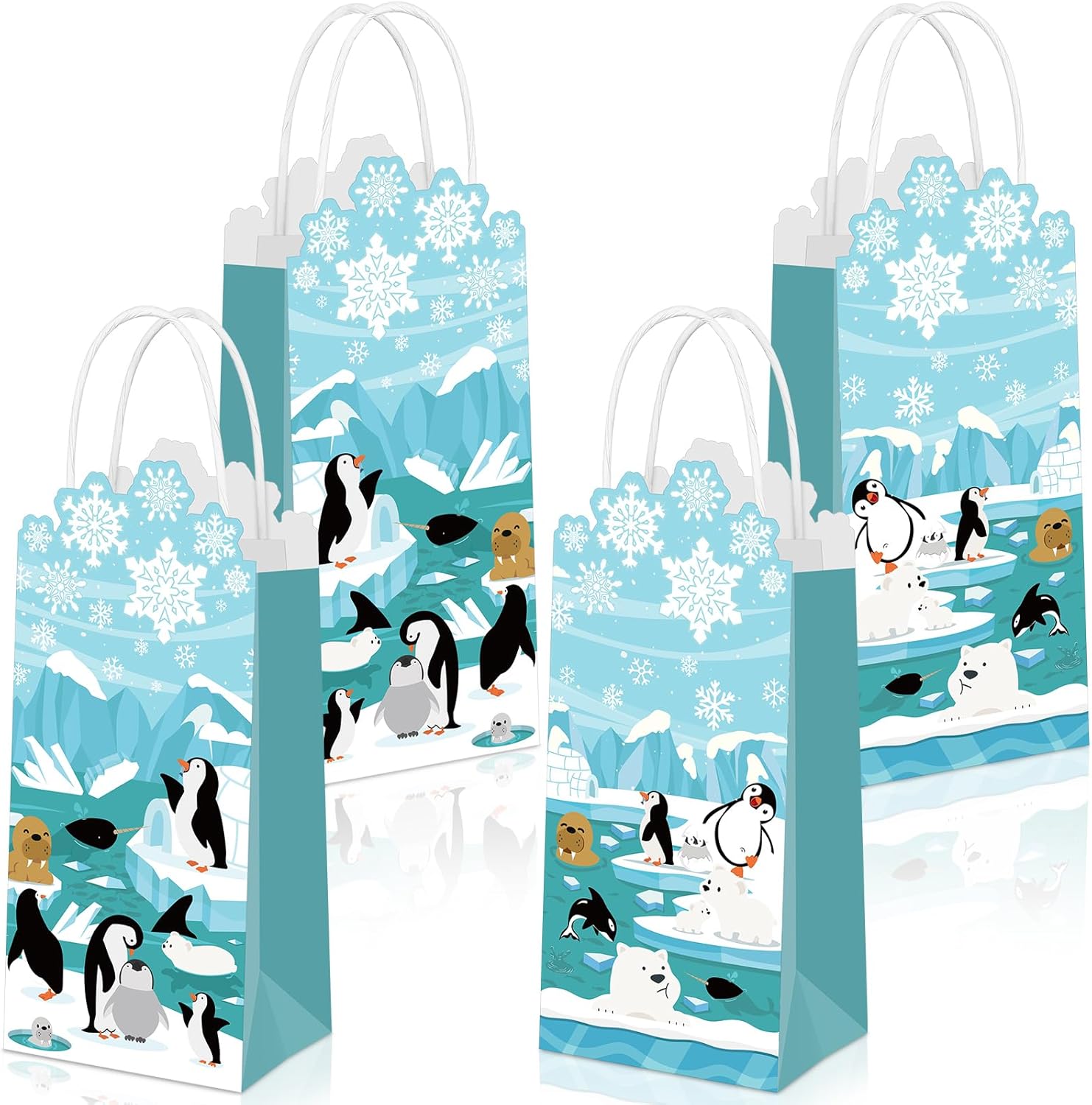 Amazon.com: TecUnite 16 Pcs Penguins Party Decoration Polar Animals ...