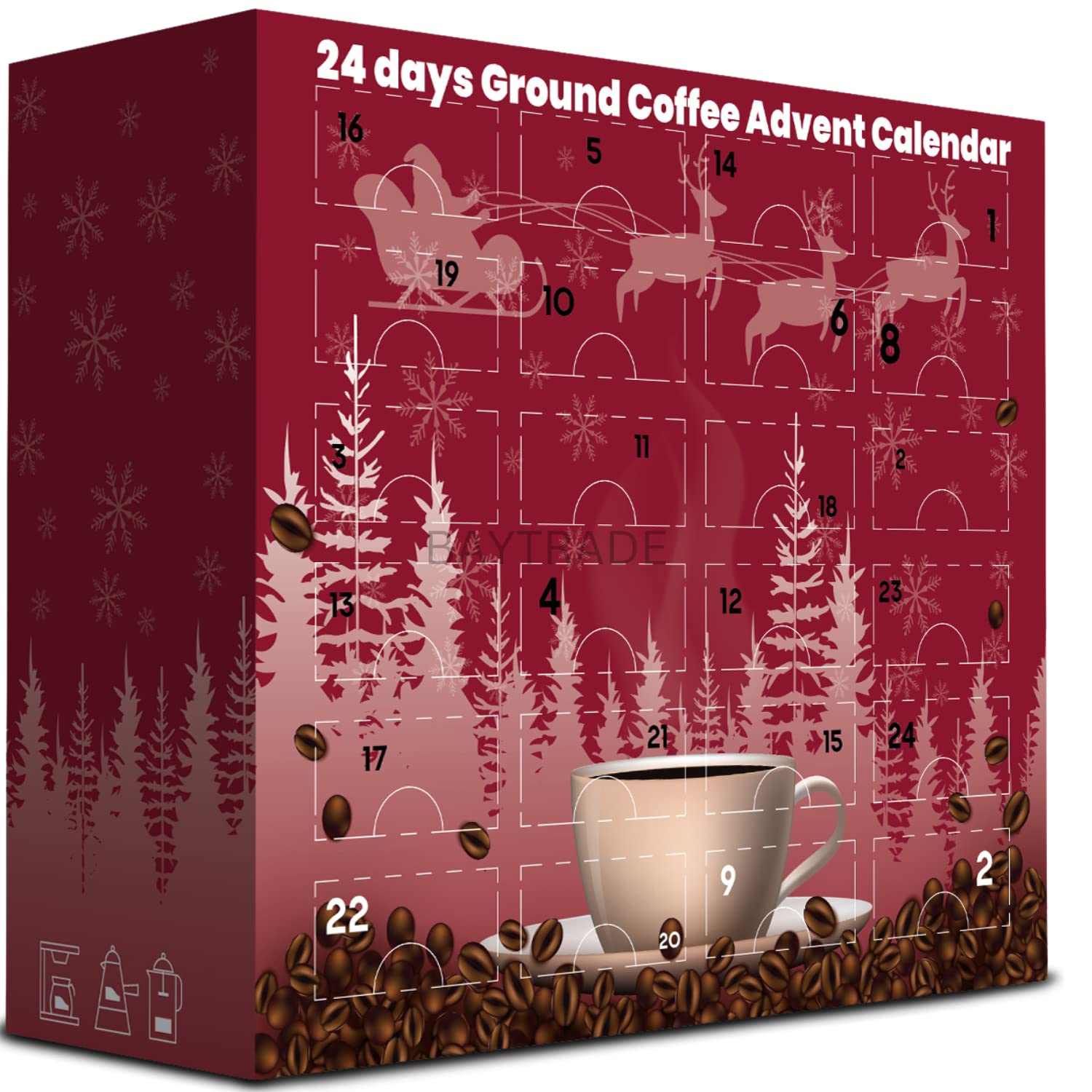 Amazon.com: Christmas Coffee Advent Calendar 2025|24 Days Flavored ...