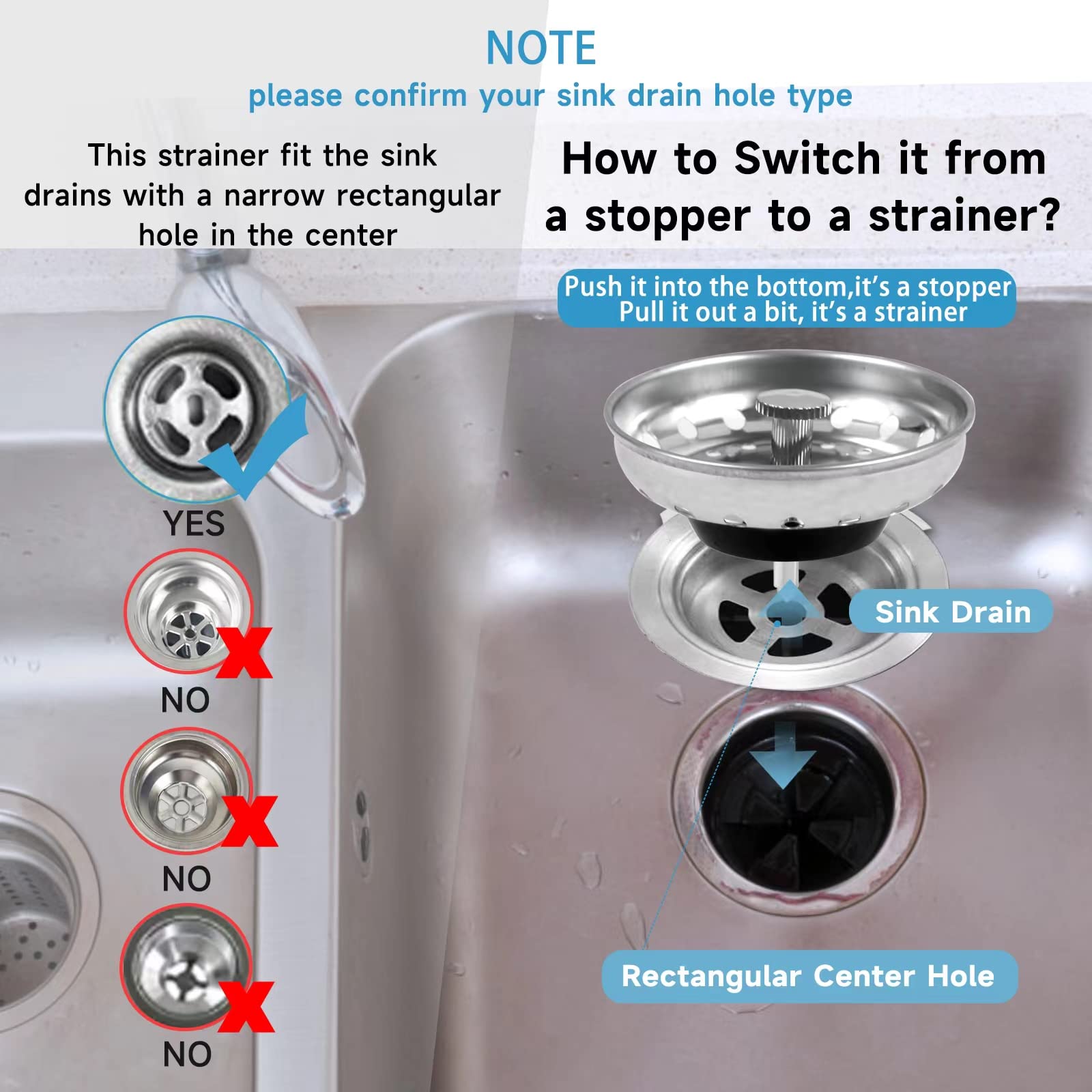 Kitchen Disposal Water Plug Kitchen Sink Stopper & Strainer - Food ...
