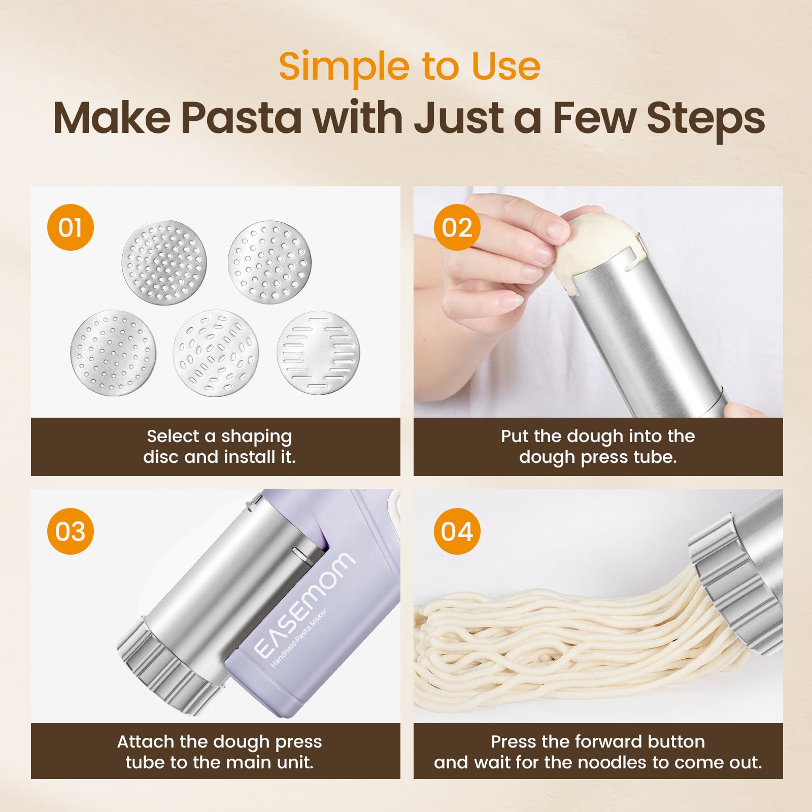 Idiyappam Maker Electric Handheld Electric Pasta Maker,5-in-1 Cordless ...