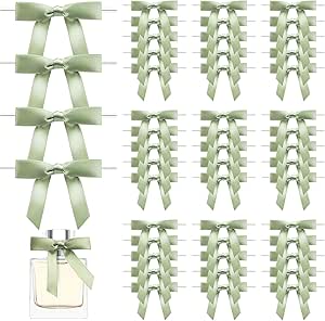 Amazon.com: Satin Ribbon Light Green Bow Decor 2.5" Premade Light Green ...