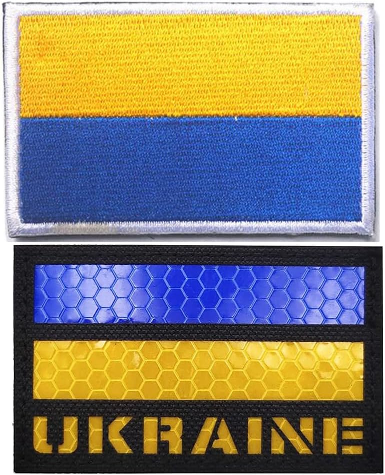 Ukraine Flag Patches Embroidered IR Infrared Reflective UKR National Ukrainian Tactical Military ...