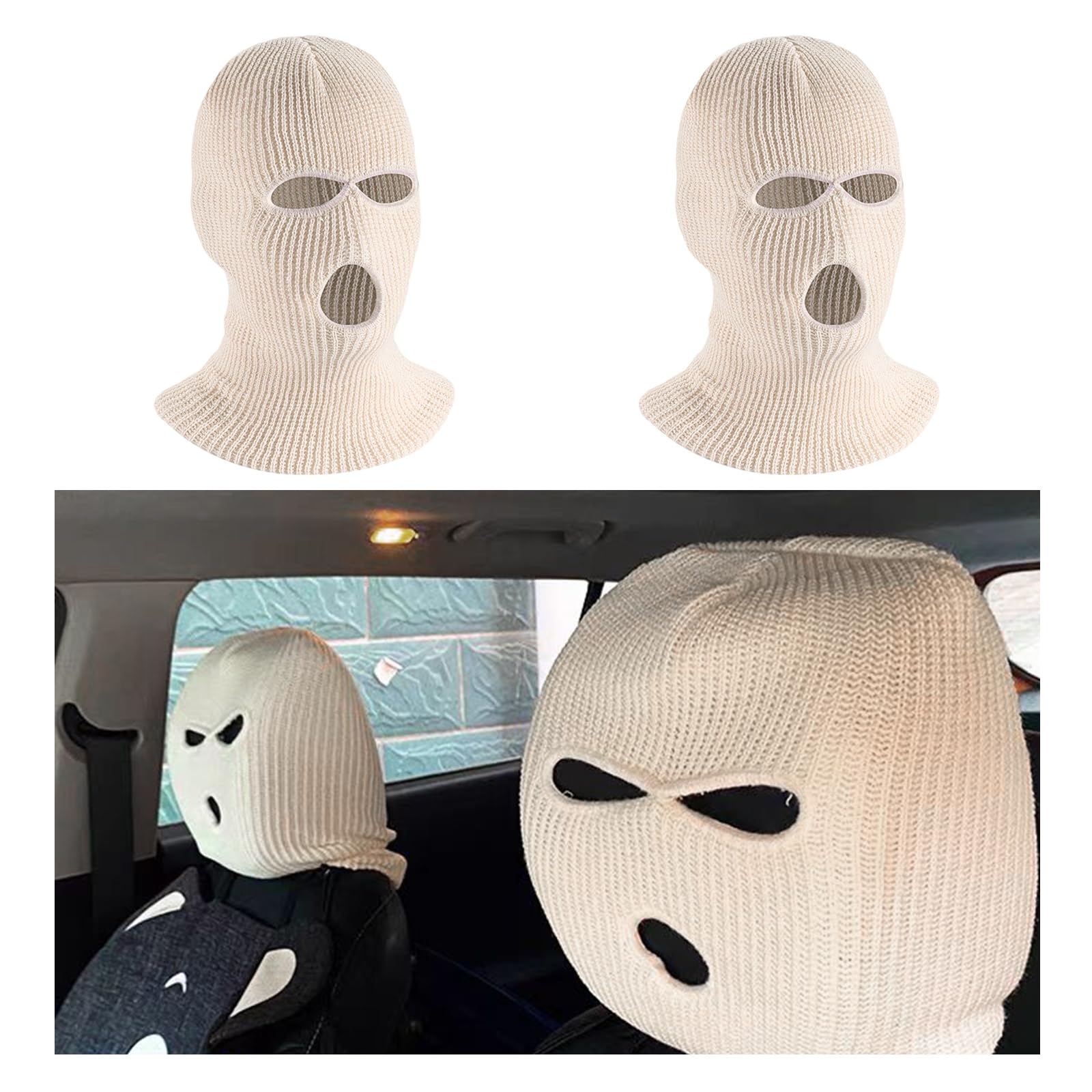 Amazon.com: Ohleats 2PCS Car Headrest Cover, Personalized Funny Auto ...
