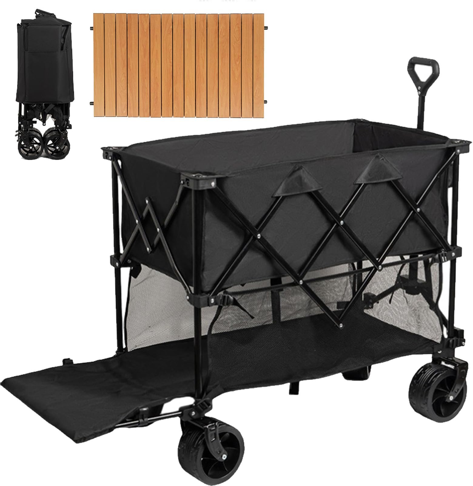 Amazon.com: Double Decker Wagon Collapsible with Table, 550lbs 400L ...