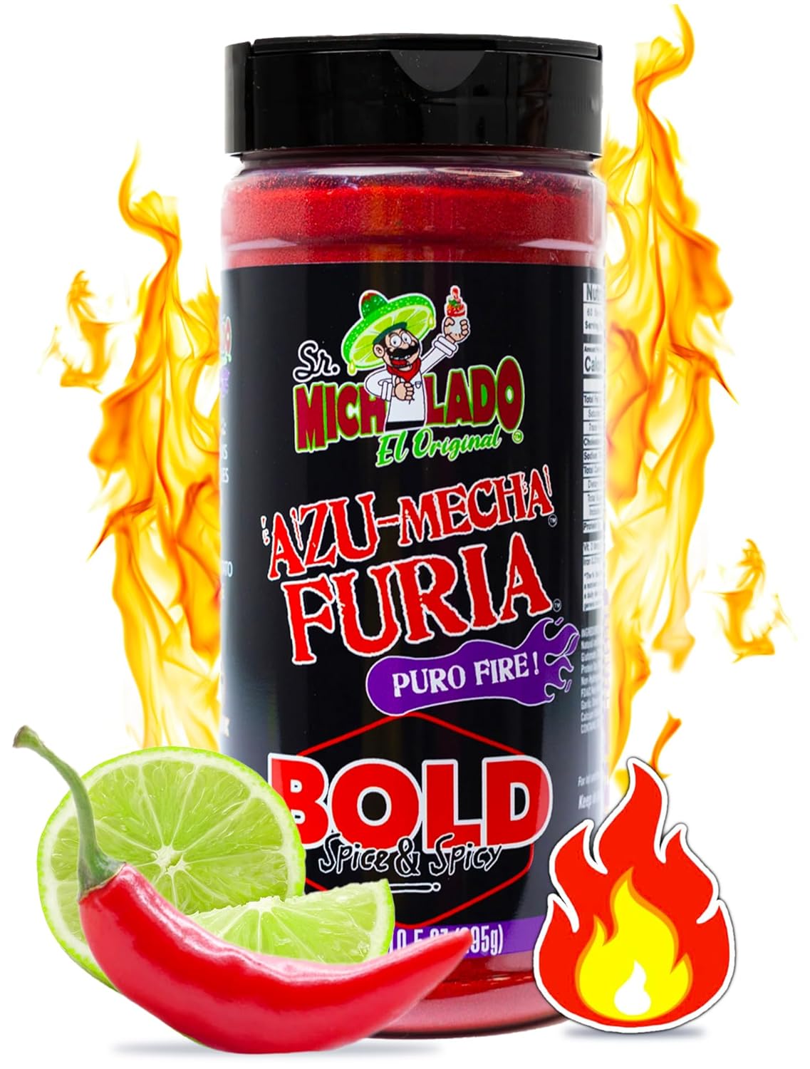 Amazon.com : Mexgrim Bold Fuego Powder Dust, Sr.Michelado Hot Chilli Lime 285g.Perfect For ...
