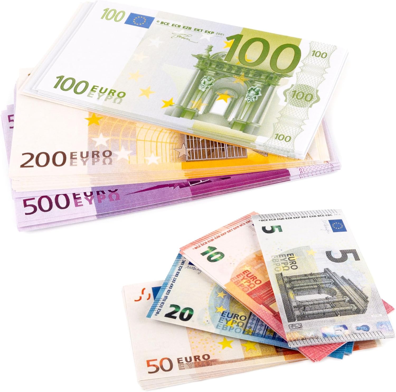 EIGHT4TWO® Pack 175 Toy Money Banknotes - Composed of 25 Banknotes of 5 ...