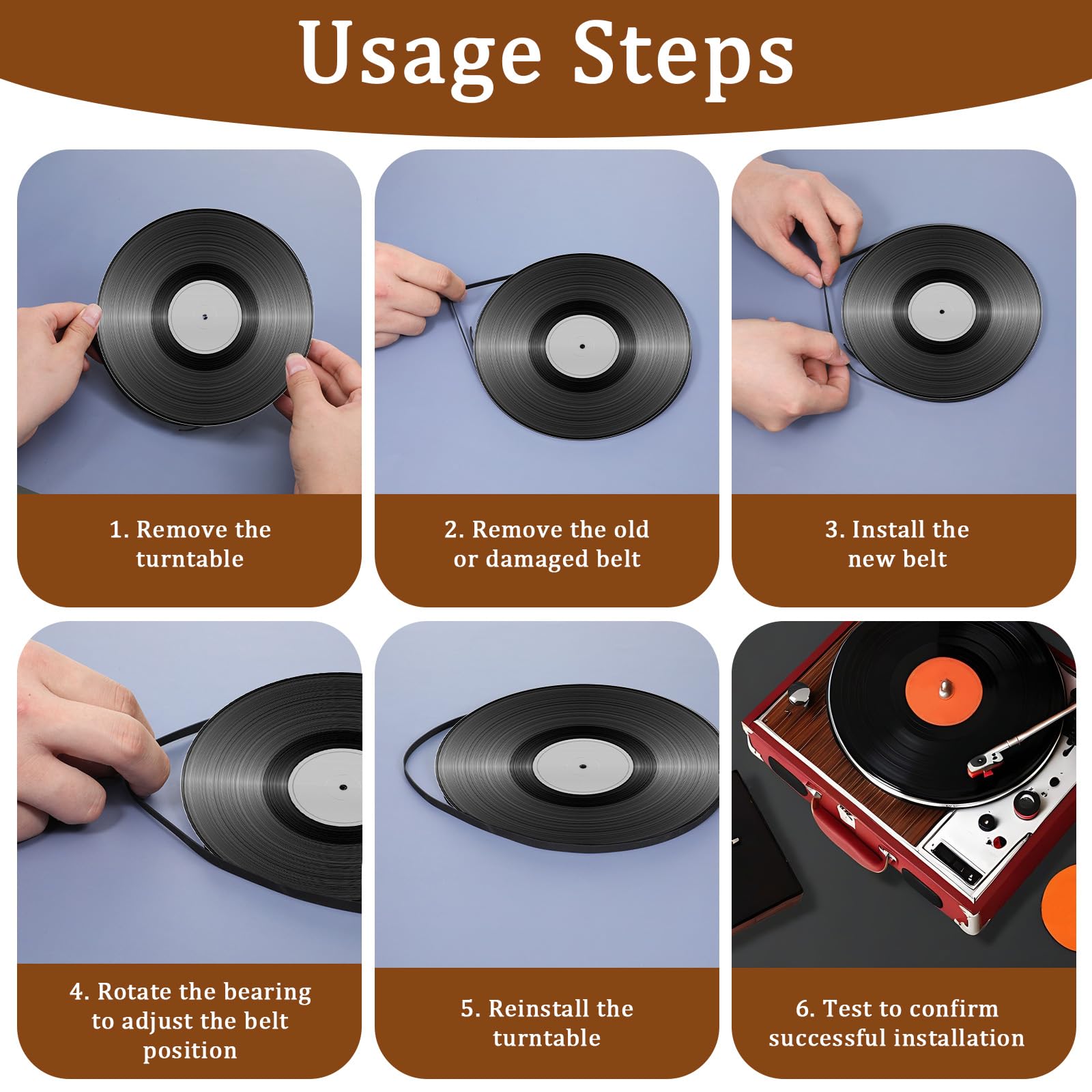 Snapklik.com : Turntable Belt For Audio-Technica AT-LP60 & AT-PL50