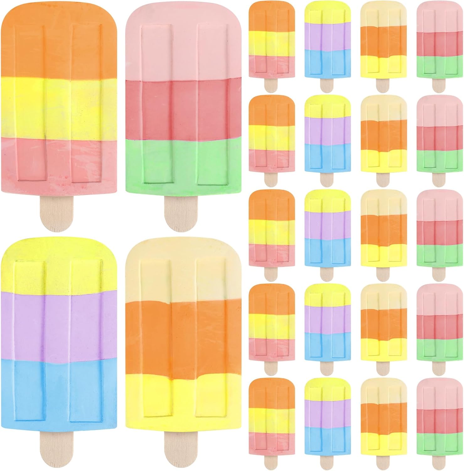 Amazon.com: Humyoun 24 Pcs Ice Cream Sidewalk Chalk Bulk Washable ...