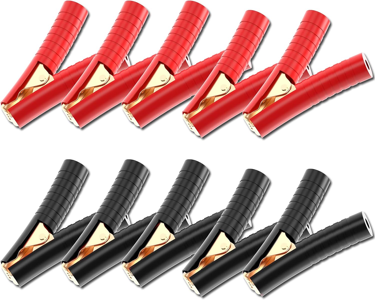 Amazon.com: Goupchn 10PCS Heavy duty Insulated Alligator Clips Black ...