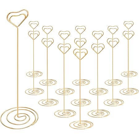 Amazon.com: Urban Deco 16 Pieces Table Card Holder 12 inches Gold Place ...