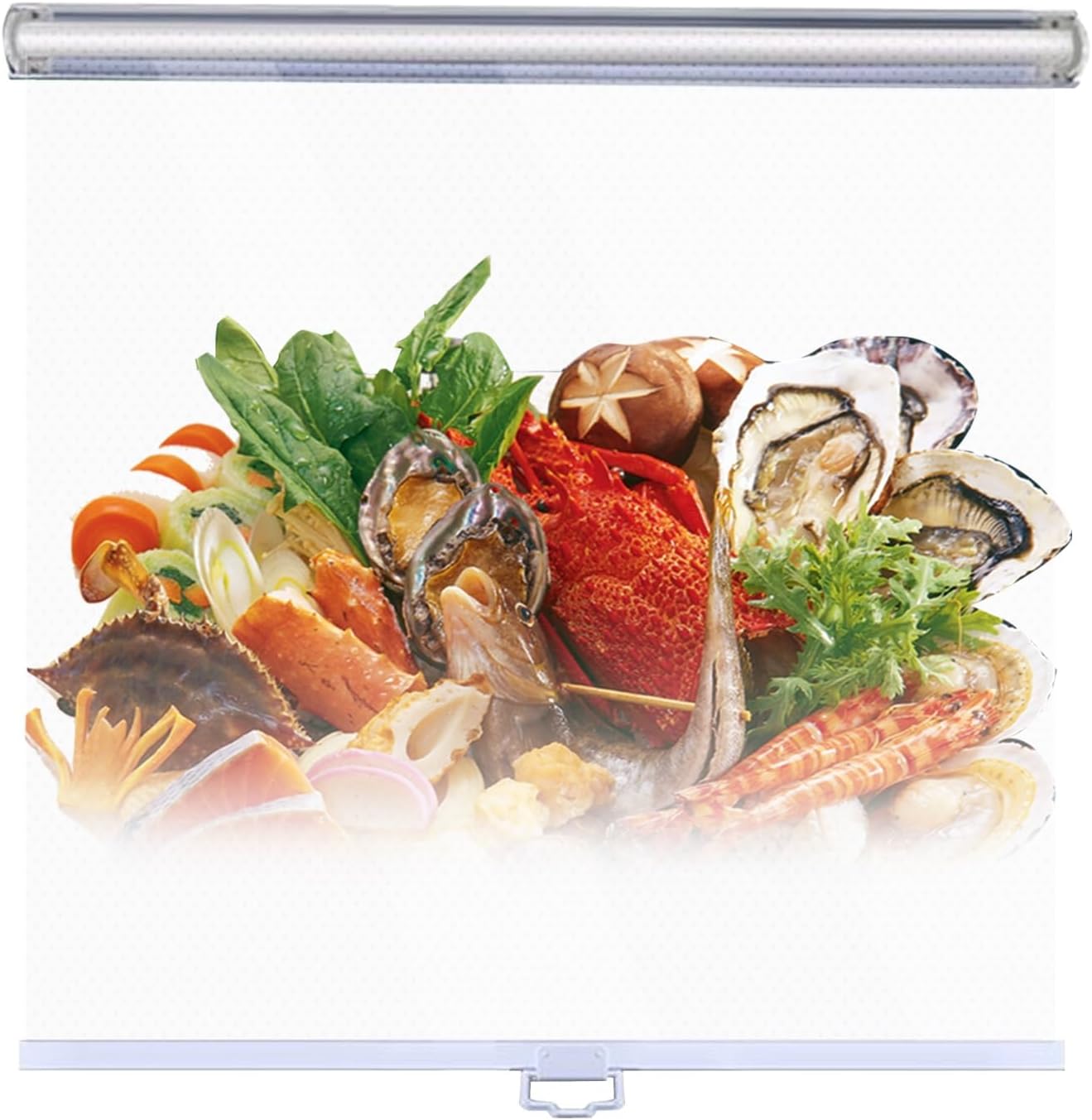 Transparent Roller Blind for Supermarket Freezer Showcase Window Keep ...
