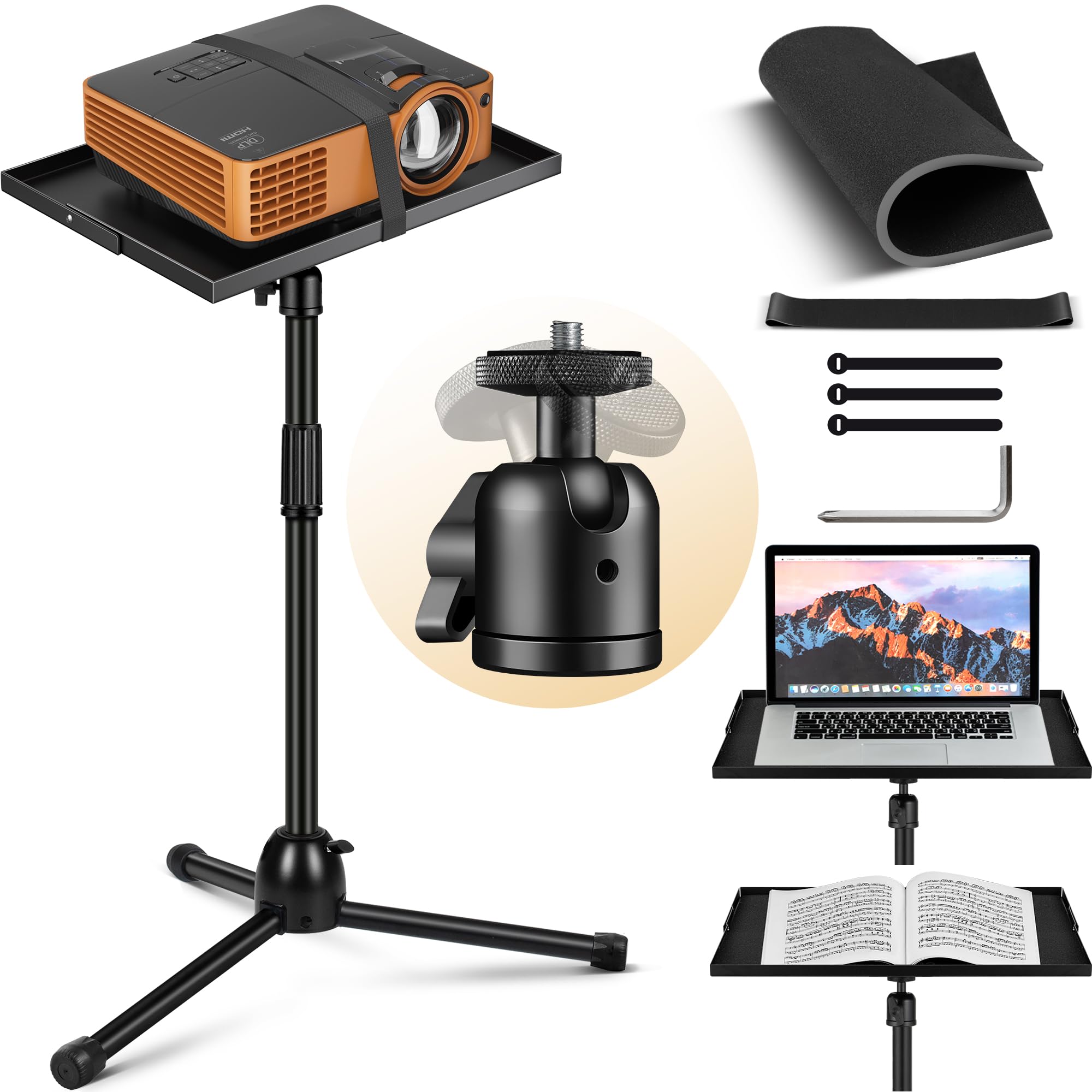 Amazon.com: CAHAYA Projector Stand Tripod Adjustable: 18.9 to 41In ...