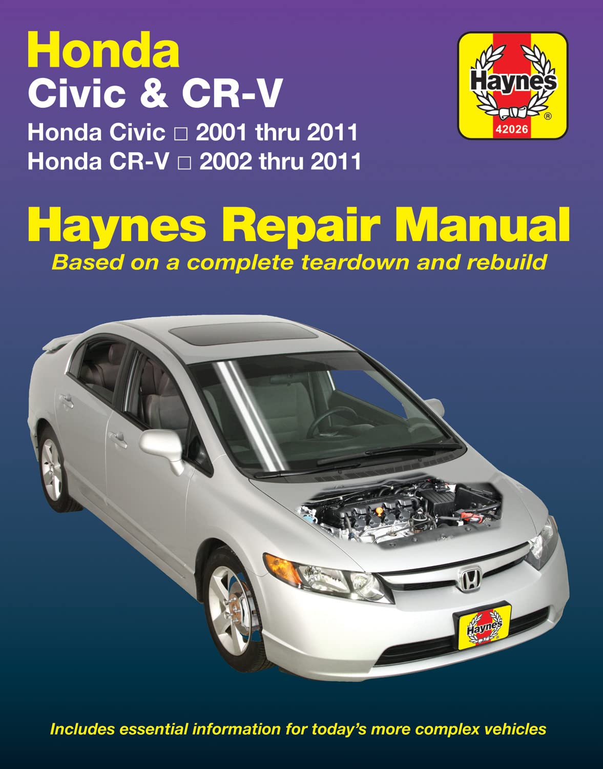Haynes Honda Civic 2001 thru 2011 & CR-V 2002 thur 2011 Repair Manual ...