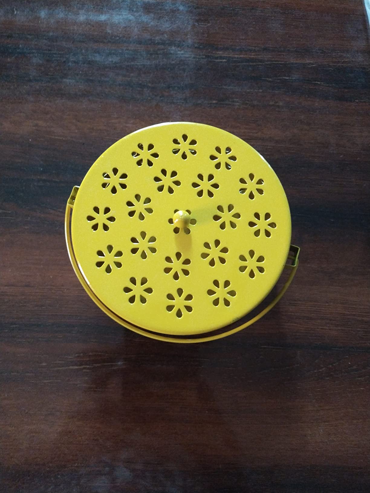 DSH Mosquito Coil Box with Handle Metal Hollow Out Mosquito Coil Holder ...