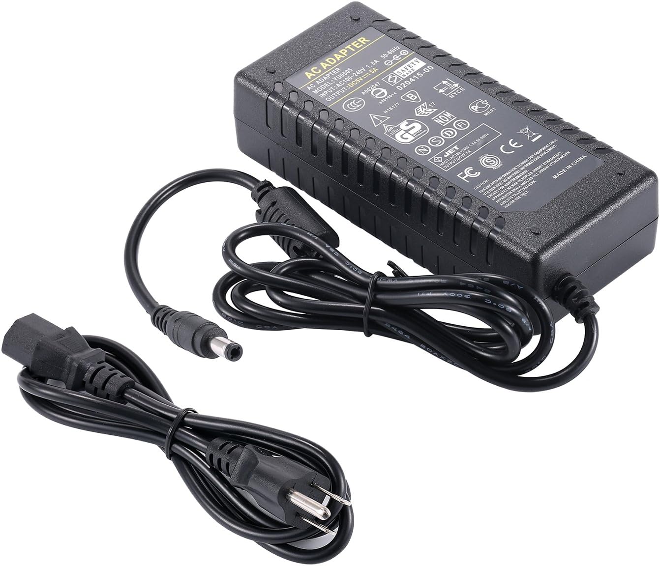 Amazon.com: 5V 5A Power Supply Adapter - COOLM AC 100-240V DC 5 Volt ...