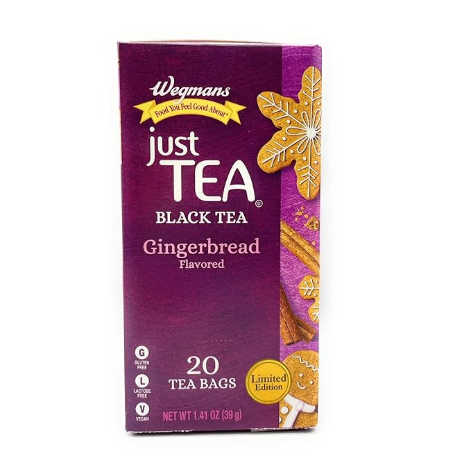 Amazon.com : Wegmans Just Tea Gingerbread Flavored Black Tea Bags ...