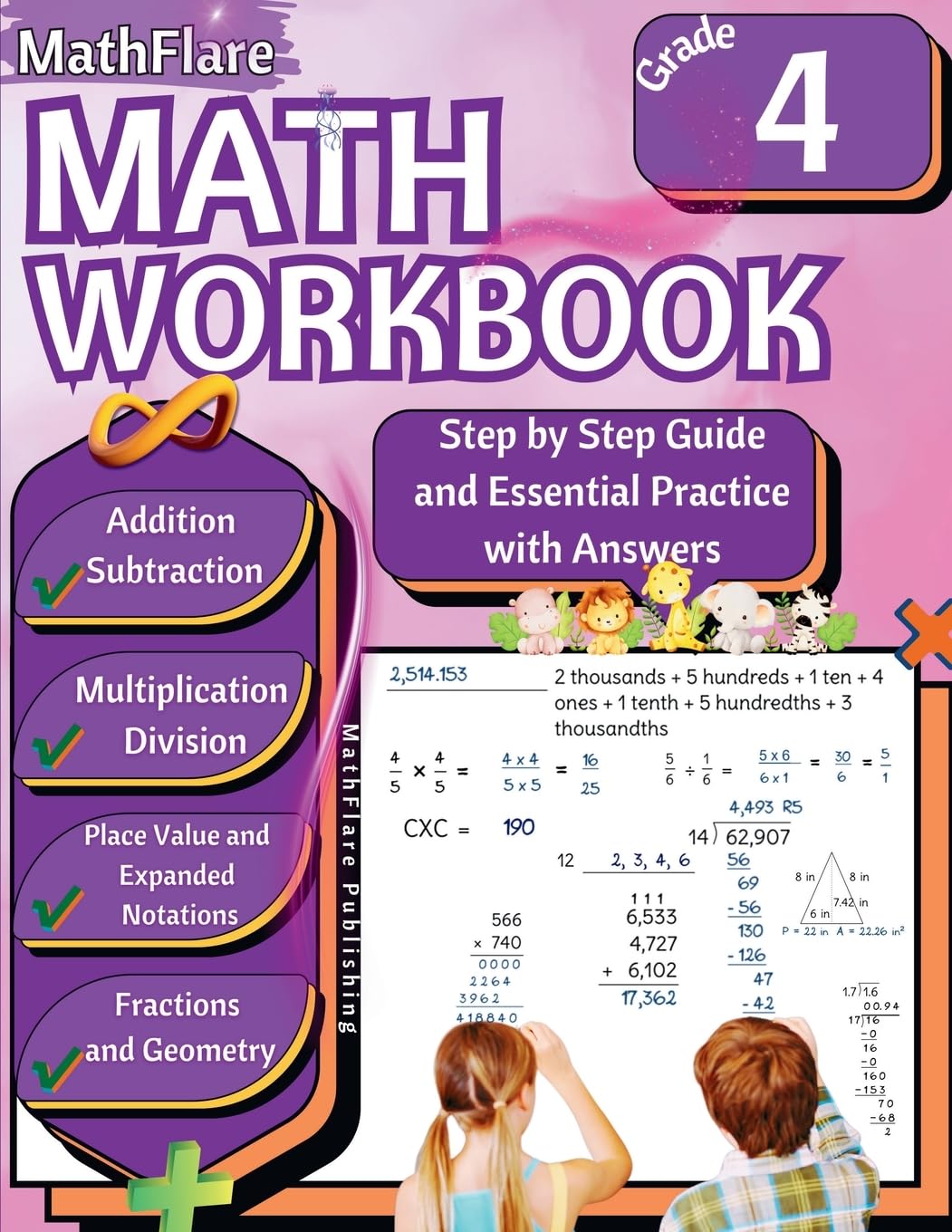 Buy MathFlare - Math Workbook 4th Grade: Math Workbook Grade 4 ...