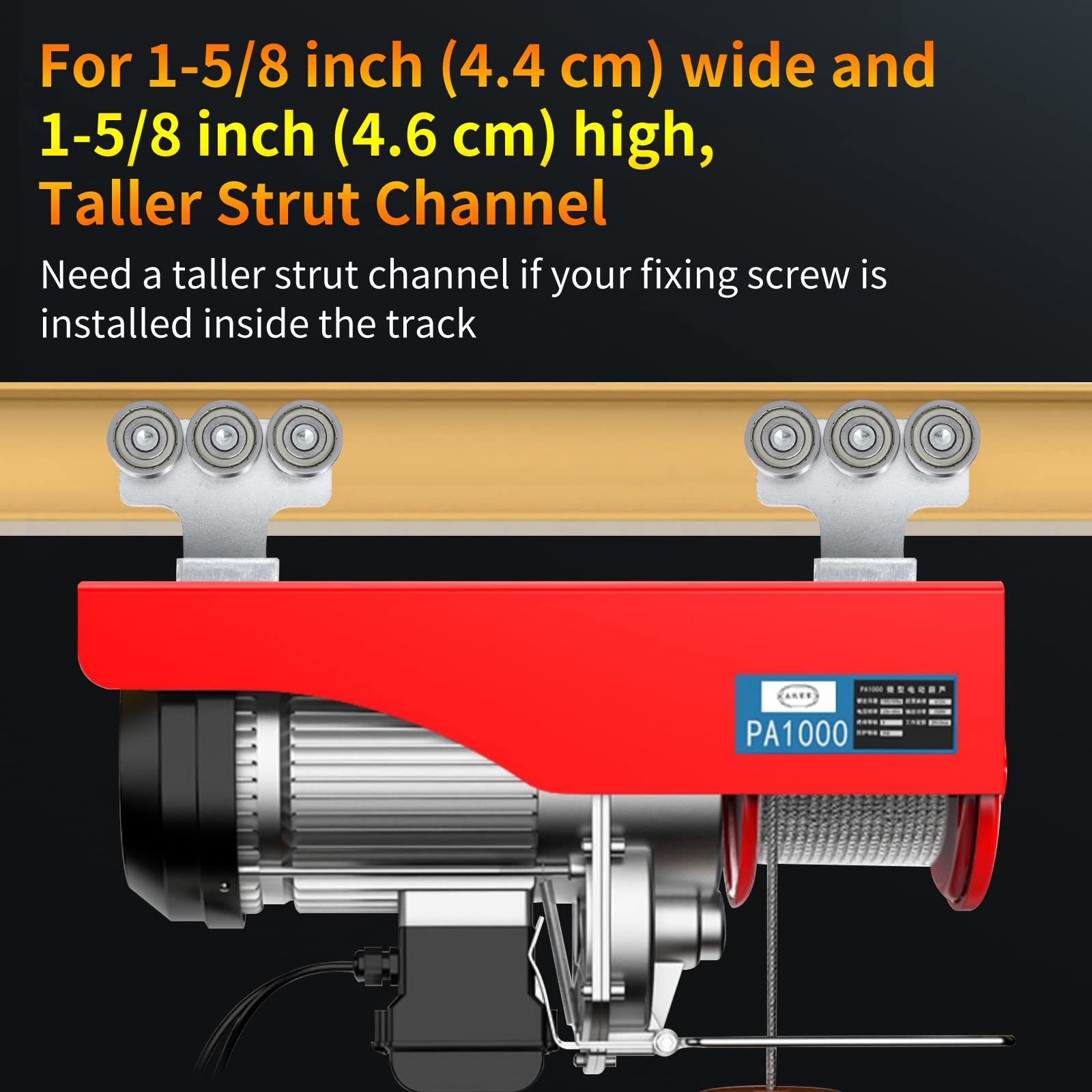 Snapklik.com : 6 Wheel Roller Trolley Assembly Electric Hoist, For ...