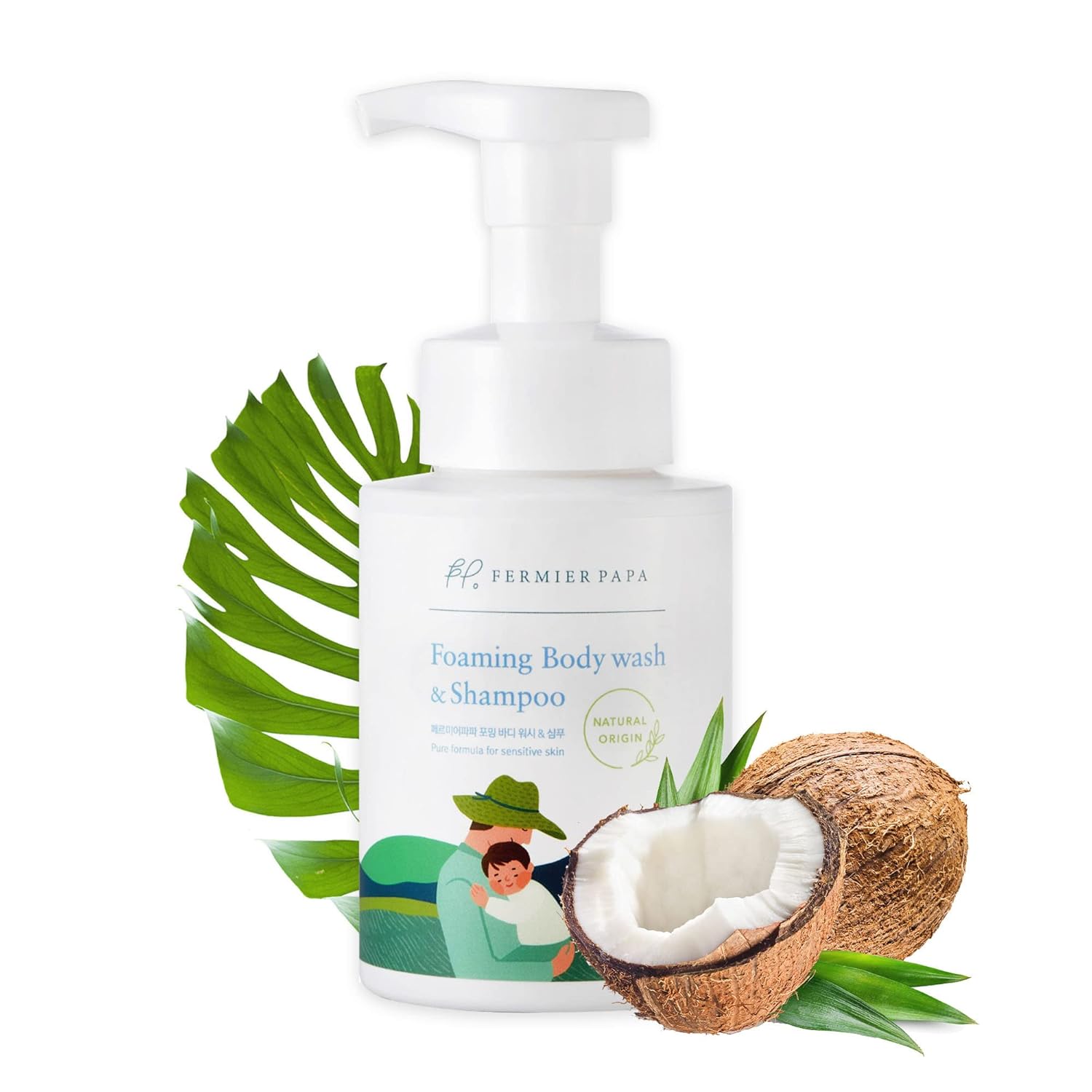 Amazon.com: Fermier Papa - Foaming Wash & Shampoo 2 in 1 | Sensitive ...