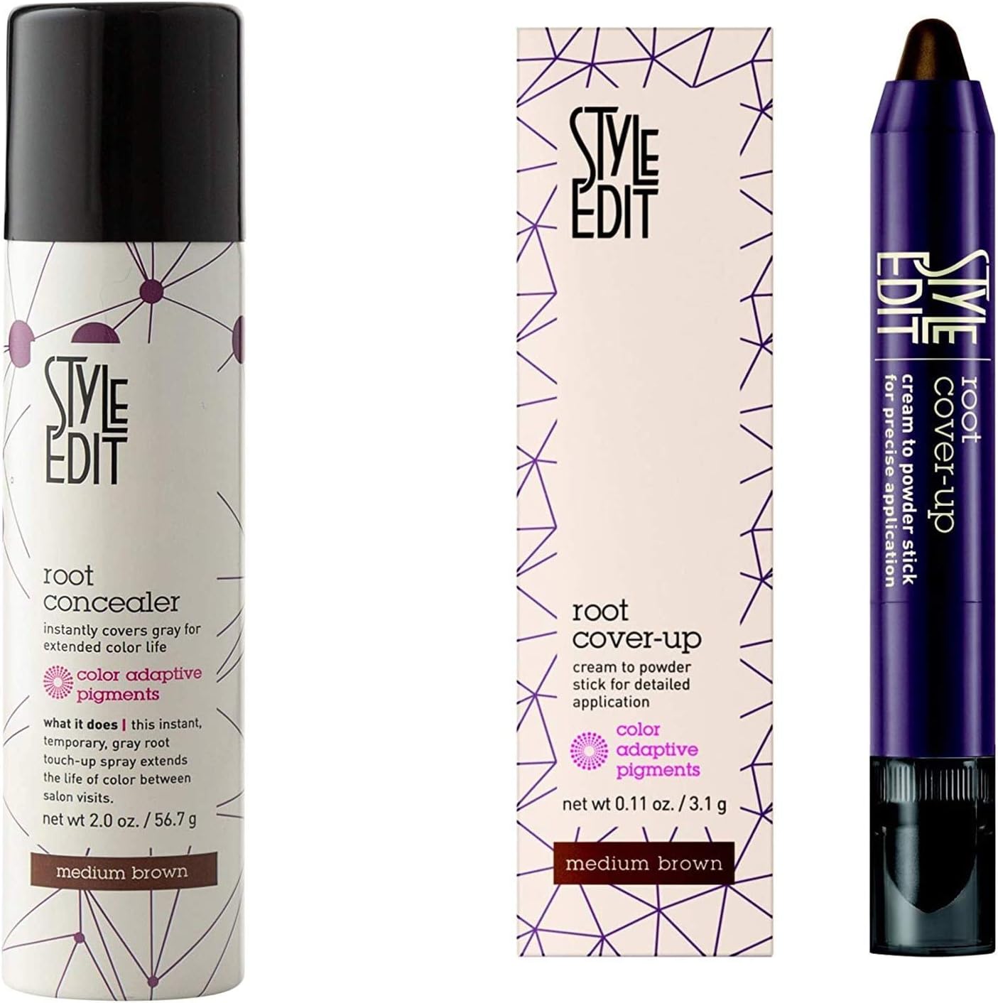 Amazon.com: Style Edit Root Concealer Spray and Cover Up Stick for Gray ...