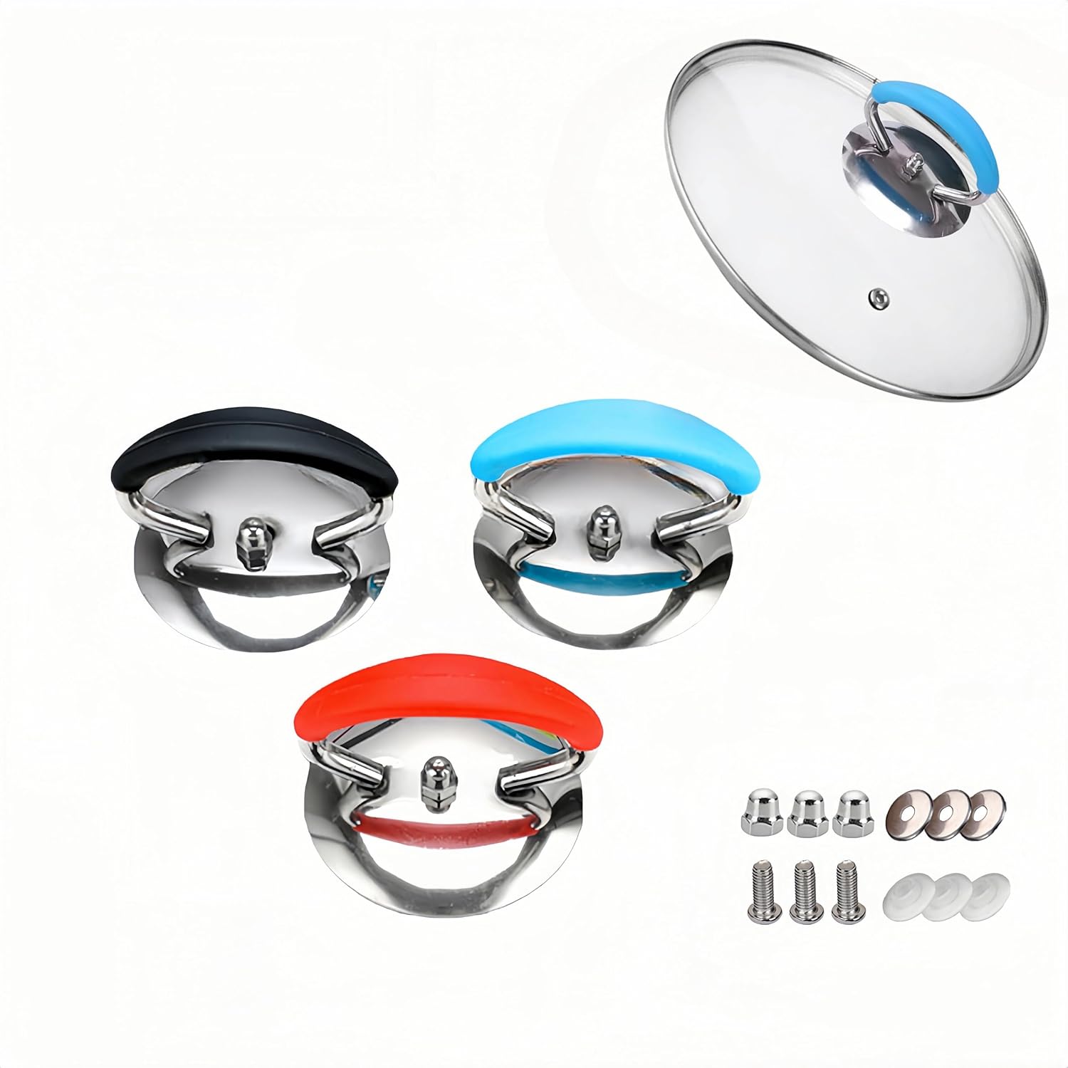 Amazon.com: 3Pcs Universal Crock Pot Lid Handle, Stainless Steel Heat ...