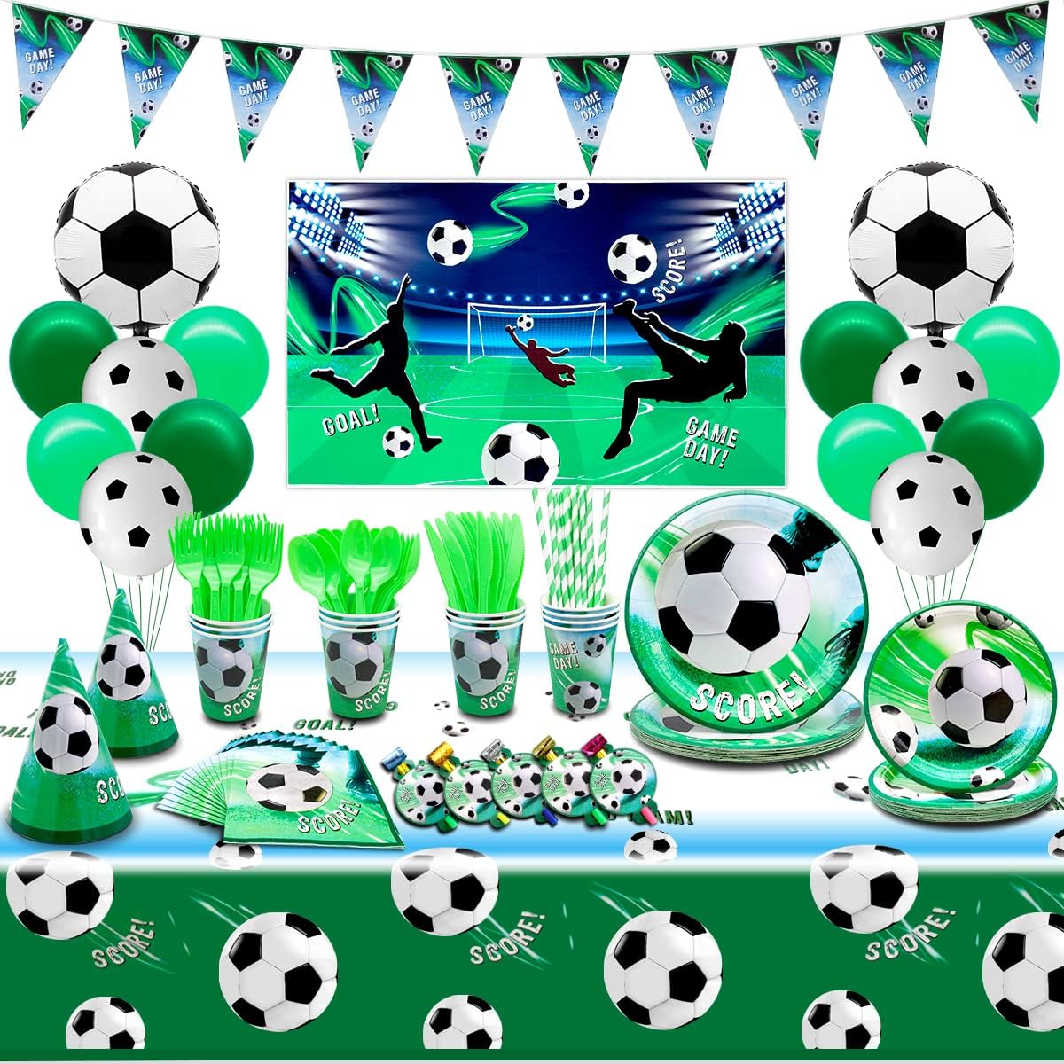 Amazon.com: Soccer Party Decorations, Soccer Birthday Party supplies ...