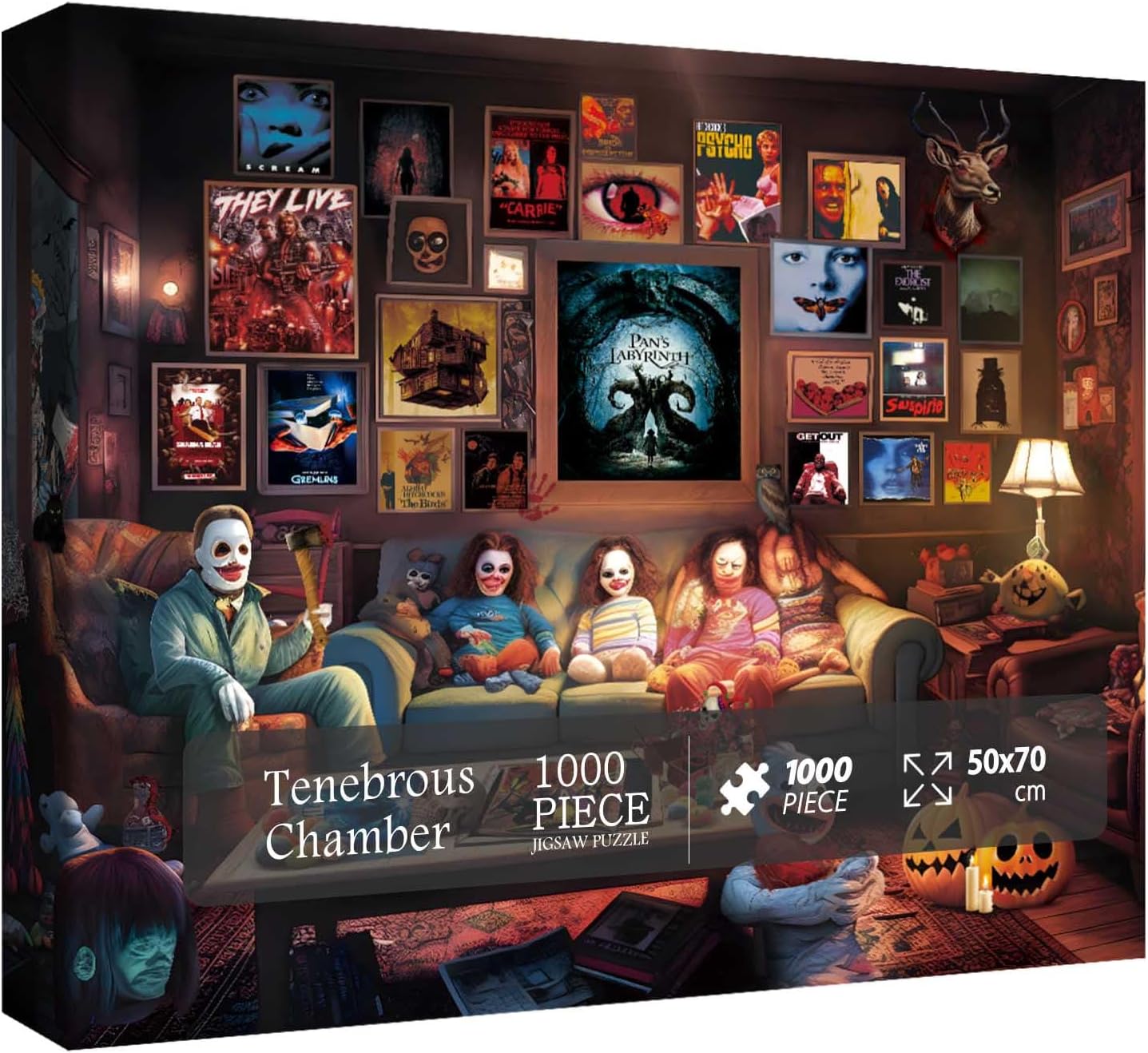 BBOLDIN Rompecabezas de terror de Halloween de 1000 piezas para adultos ...