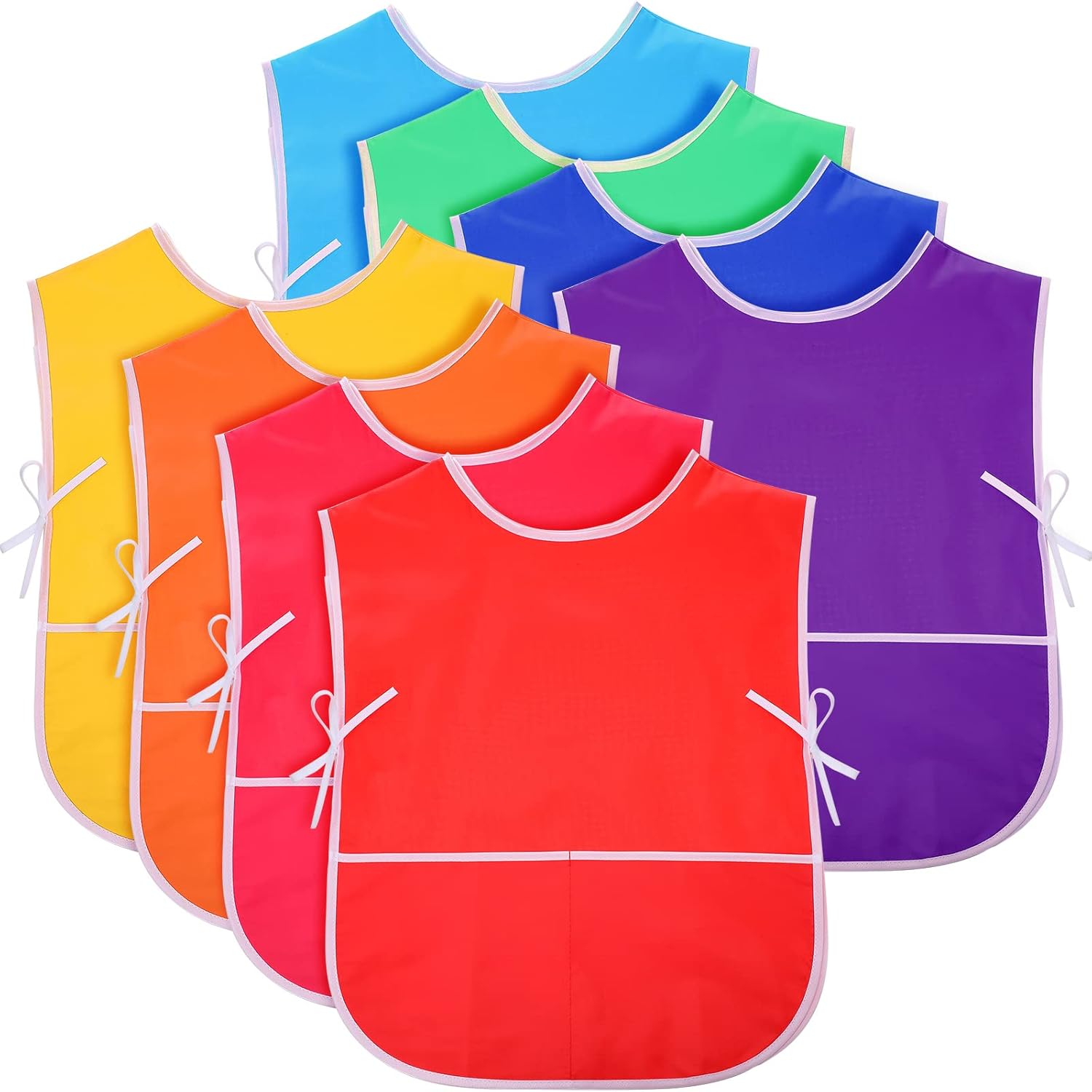 Amazon.com: Yahenda 8 Pieces Art Smock for Kids Waterproof Children ...