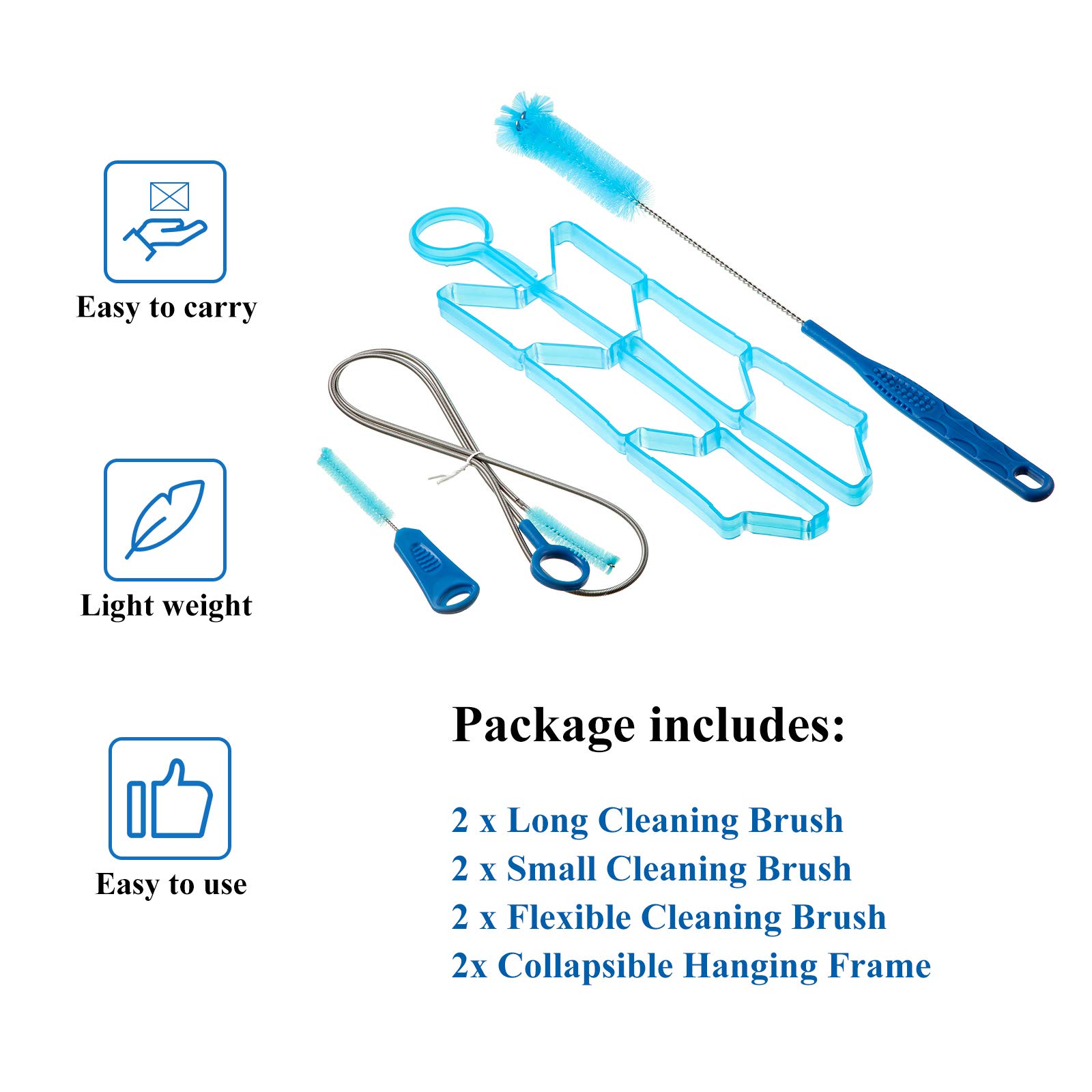 Snapklik.com : 2 Packs Hydration Bladder Cleaning Kit, 8 In 1 Water ...