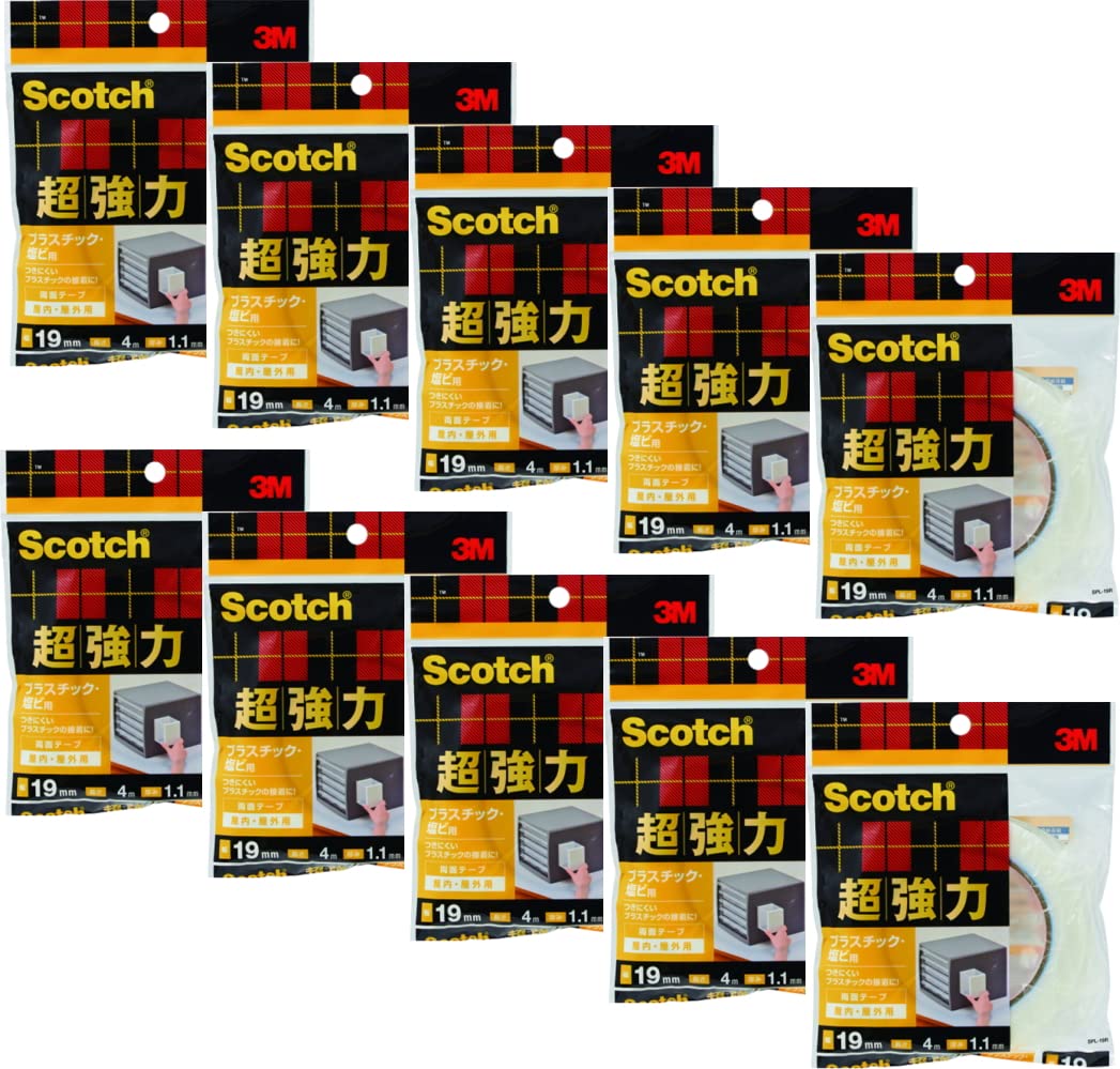 Amazon.co.jp: 3M スコッチ 超強力両面テープ プラスチック・塩ビ用 SPL-19R 小箱10巻入り: 産業・研究開発用品