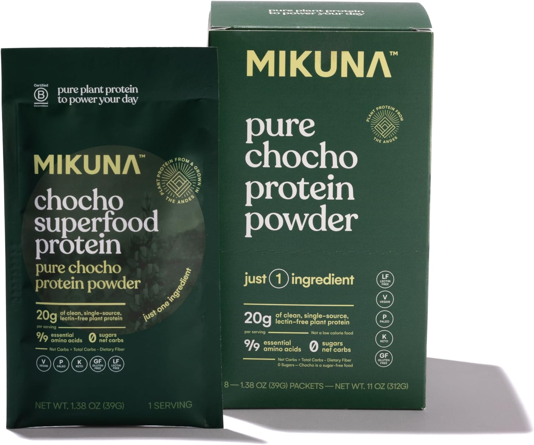 Amazon.com: Mikuna Chocho Superfood Protein, Plant-Based Protein Powder ...