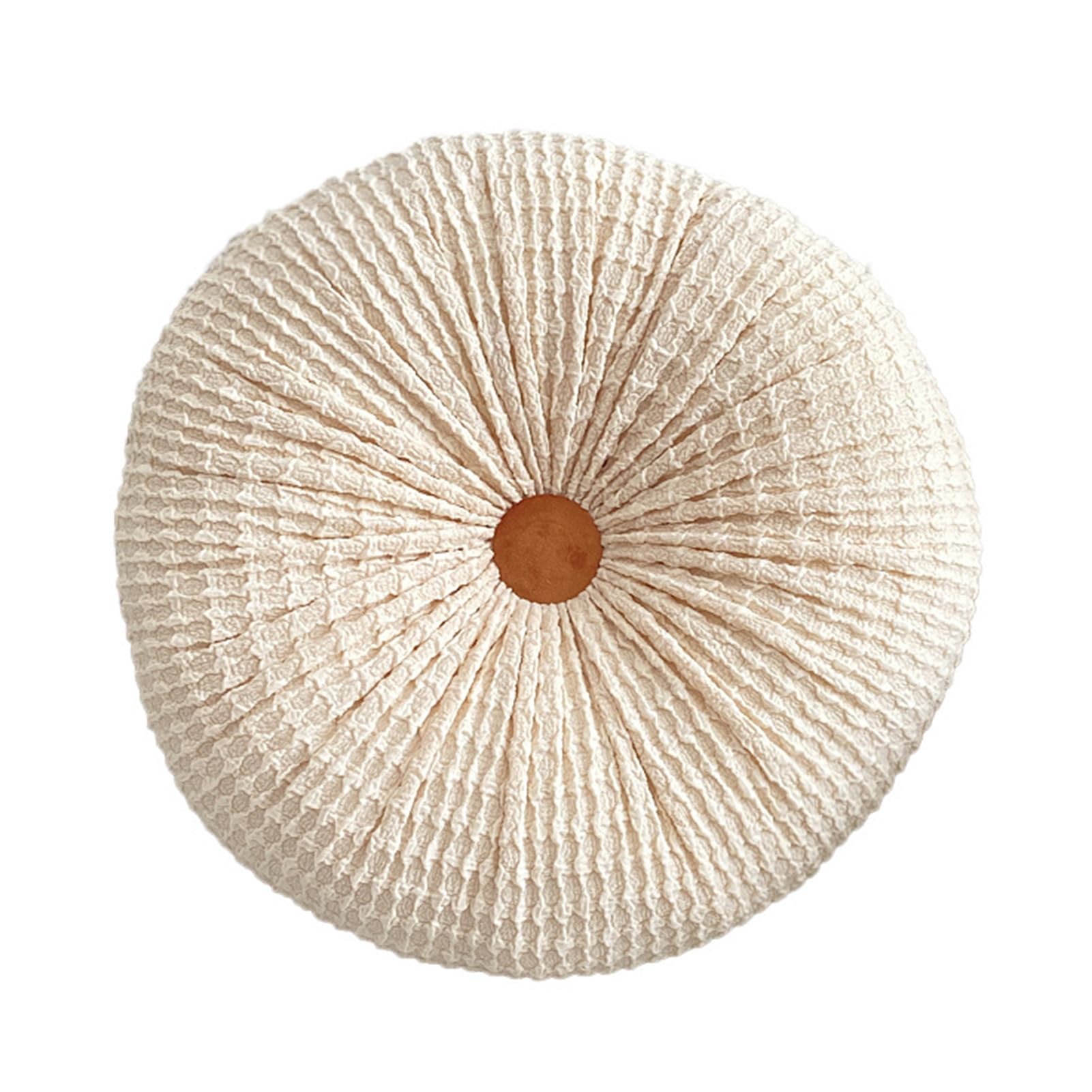 Off-White Round Pillows Floor Seating for Bedrooms European Style Light ...
