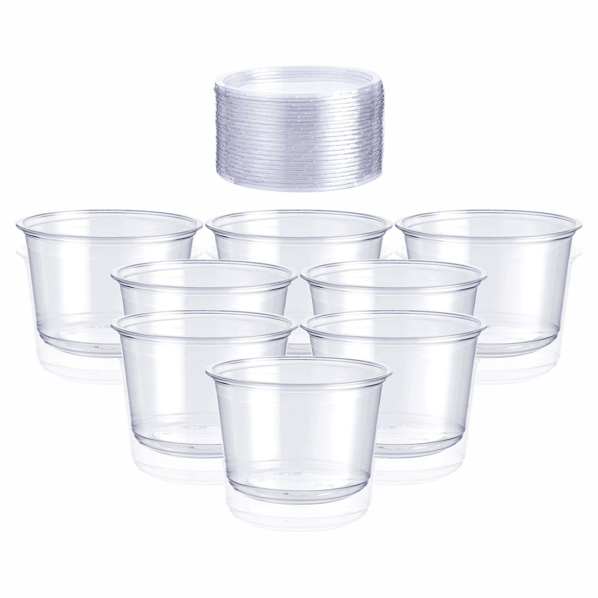 Round Stackable Plastic Food Container Set With Lids Reusable Kitchen ...