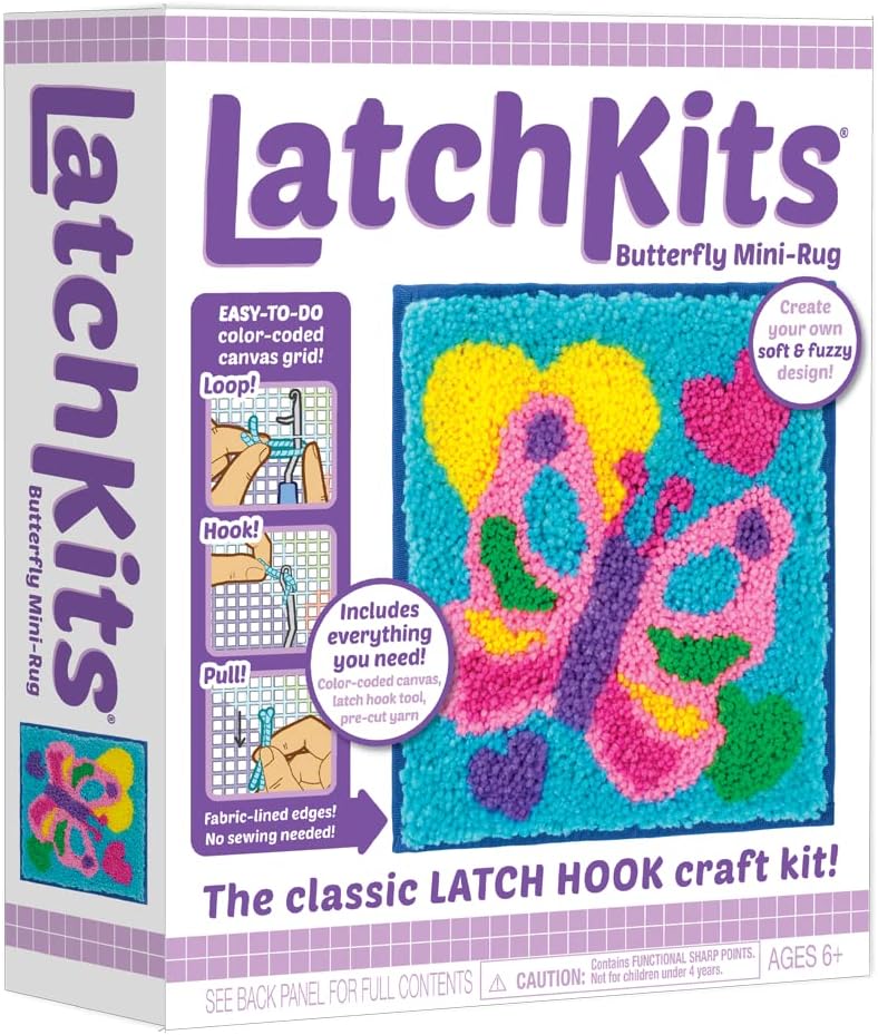Amazon.com: LatchKits Latch Hook Kit for Wall Hangings & Mini-Rugs ...
