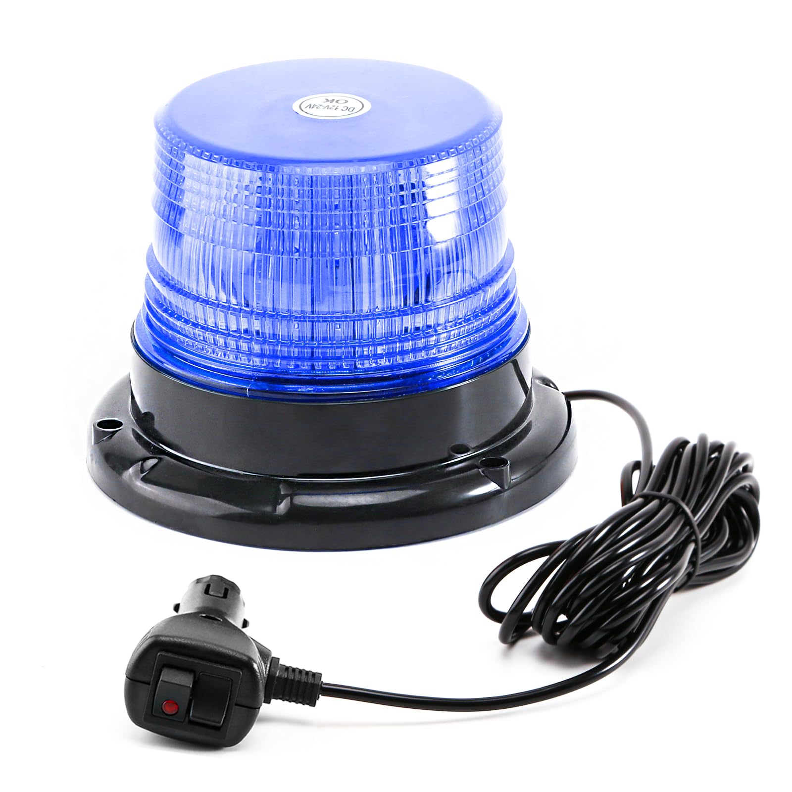 Amazon.com: PKINGLAKE Blue LED Beacon Lights 12-24V Warning Safety ...
