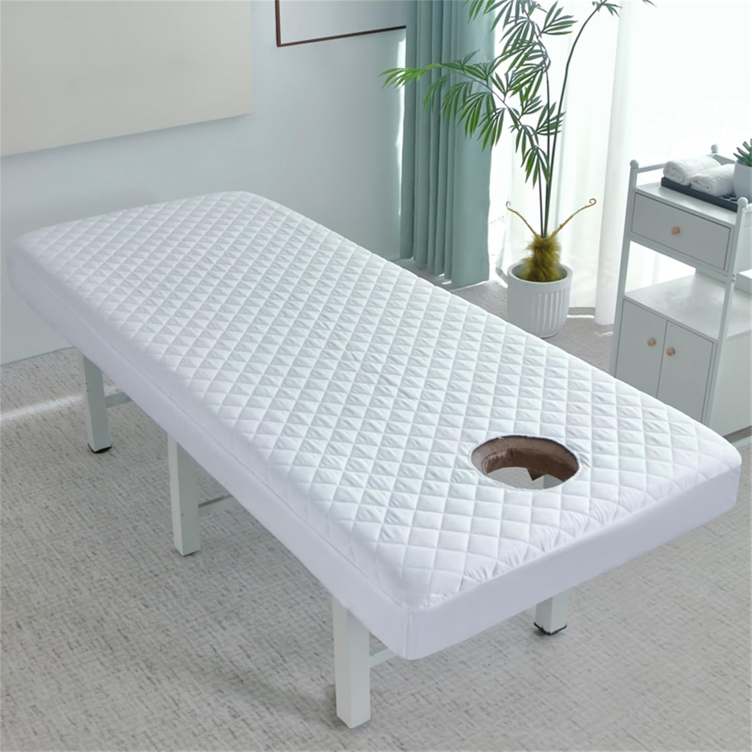 MWNAGO Massage Table Fitted Sheet with Face Hole,Massage Fitted Sheet ...