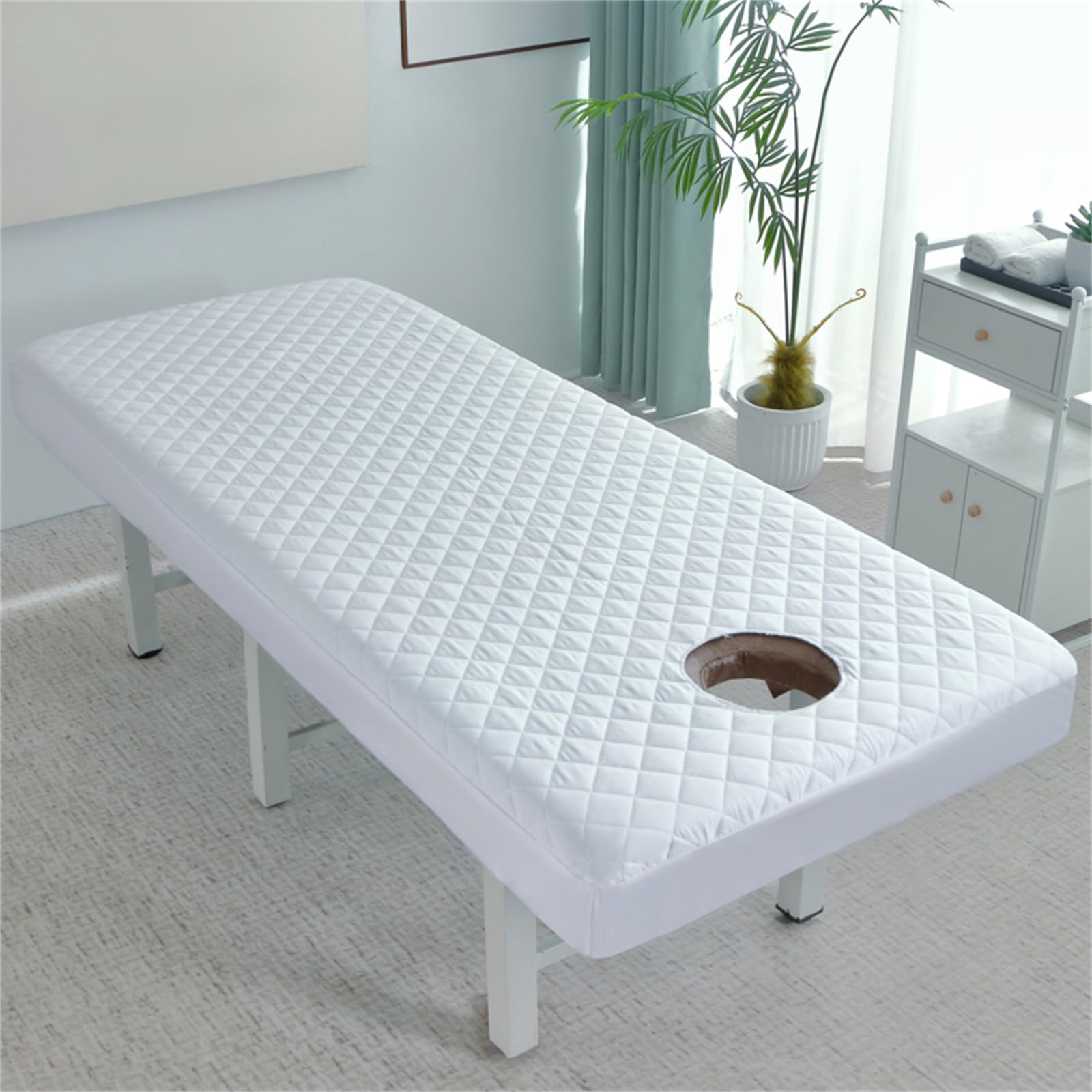 Amazon.com: MWNAGO Massage Table Fitted Sheet with Face Hole,Massage ...