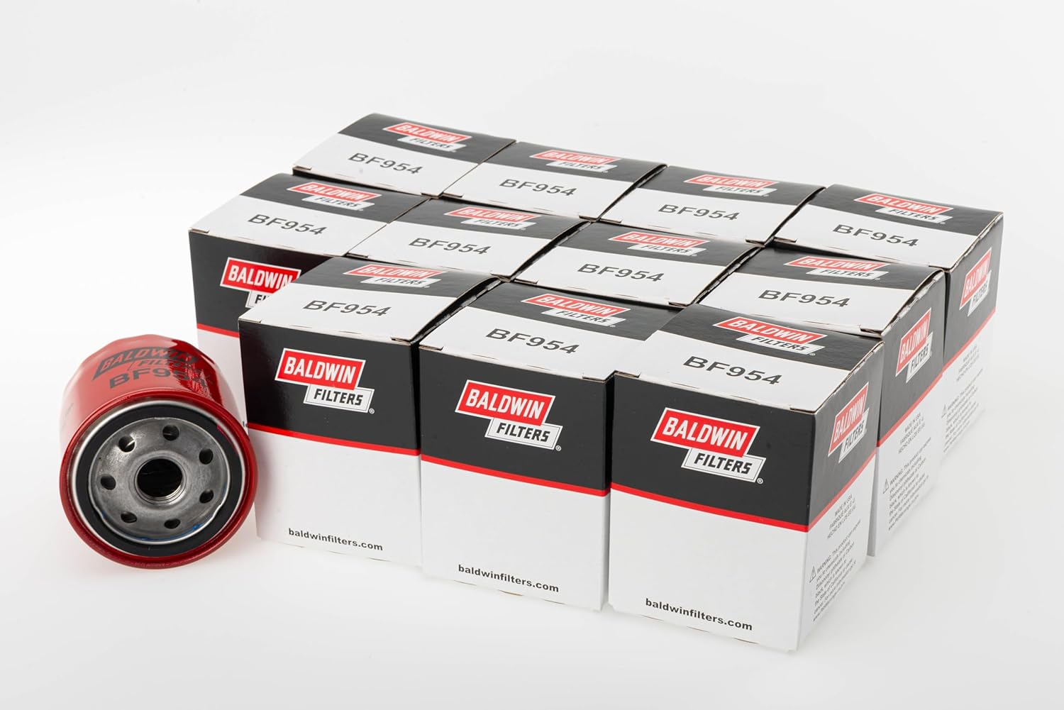 Amazon.com: Baldwin BF954 Spin-On Red Fuel Filter, Heavy Duty 4 Micron ...