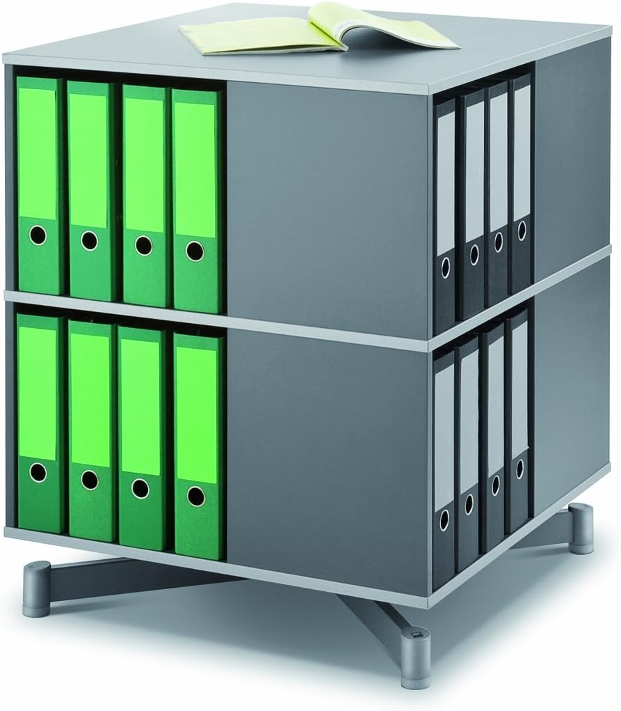 Amazon.com: Spin & Store Square Binder Storage Carousel - 2 Tier ...