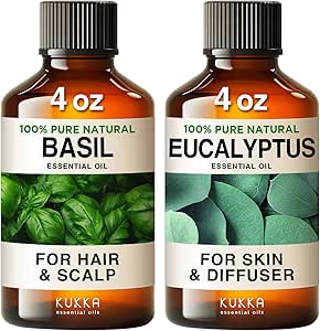 Amazon.com: Basil Essential Oil for Diffusers & Eucalyptus Essential ...