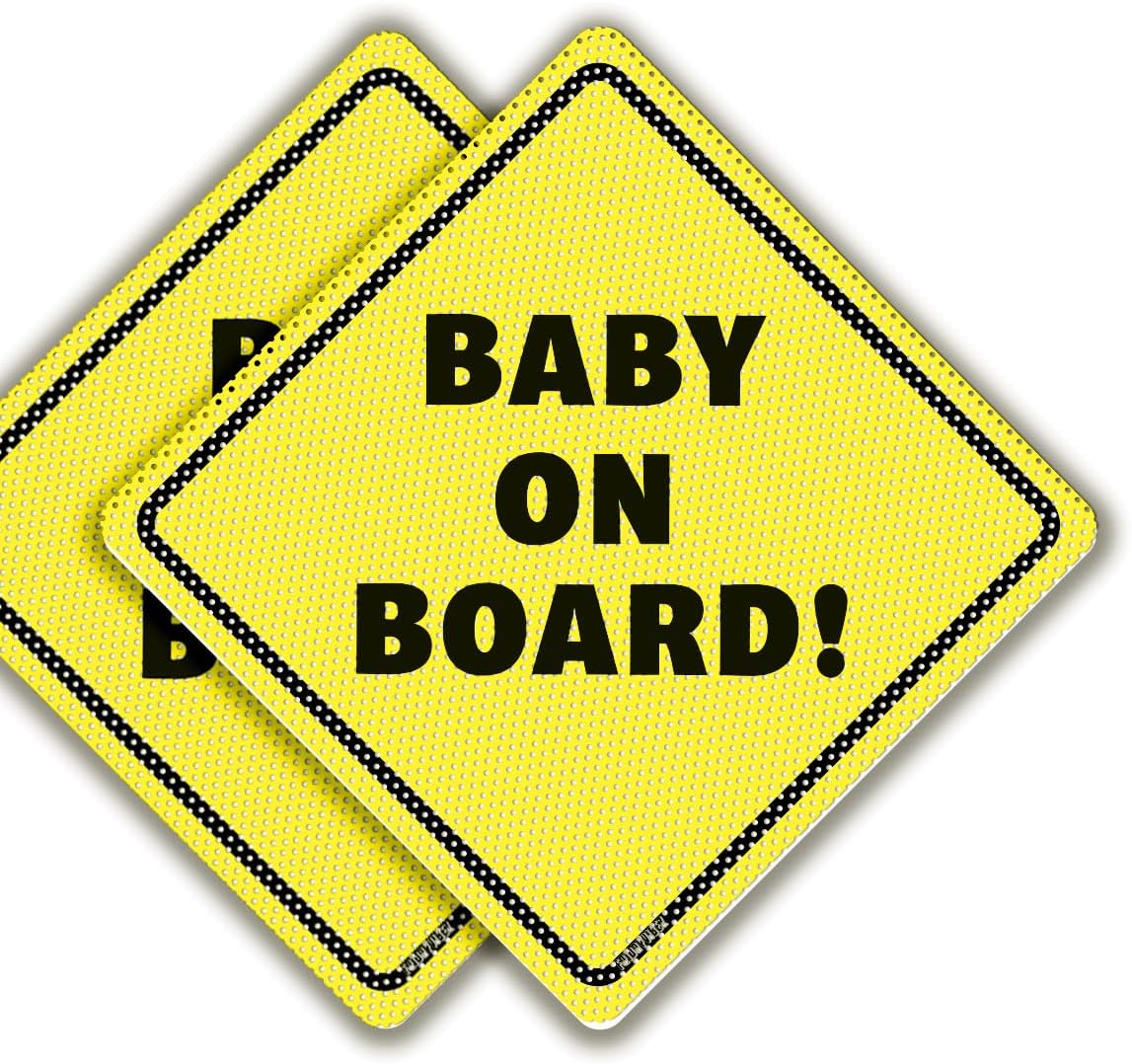 Amazon.com: Baby On Board Sticker Sign - Essential for Cars - 2 Pack, 5 ...
