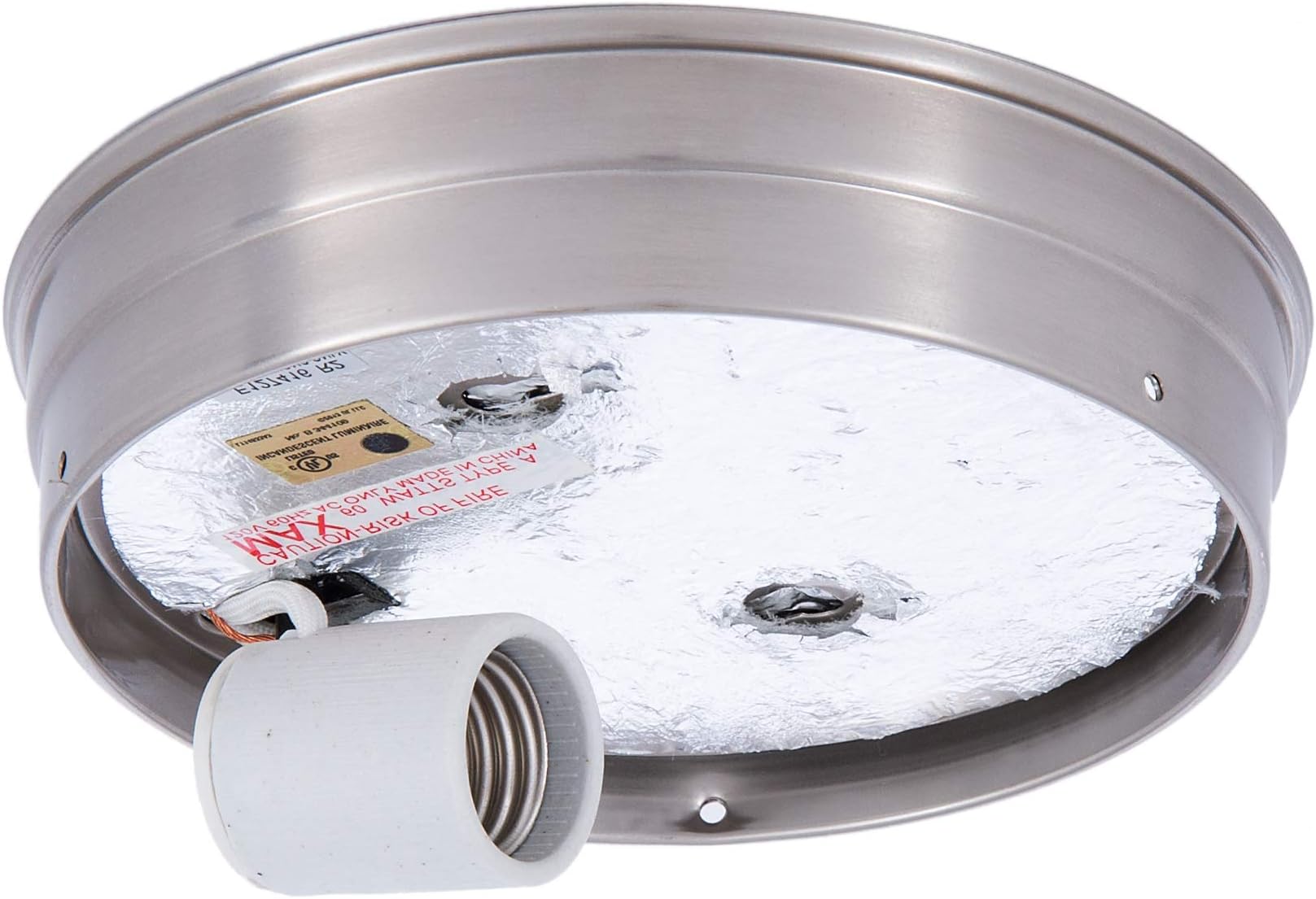 B&P Lamp® 6 Inch Fitter Wired Flush Mount Ceiling Fixture (Grey ...