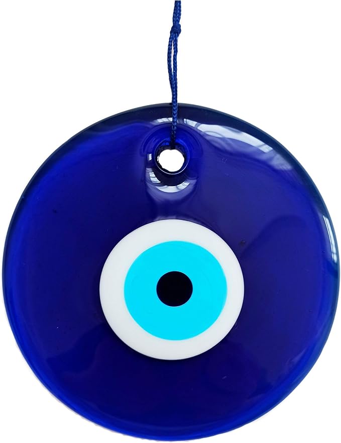 Amazon.com: Erbulus 5.4" Glass Blue Evil Eye Wall Hanging Ornament ...